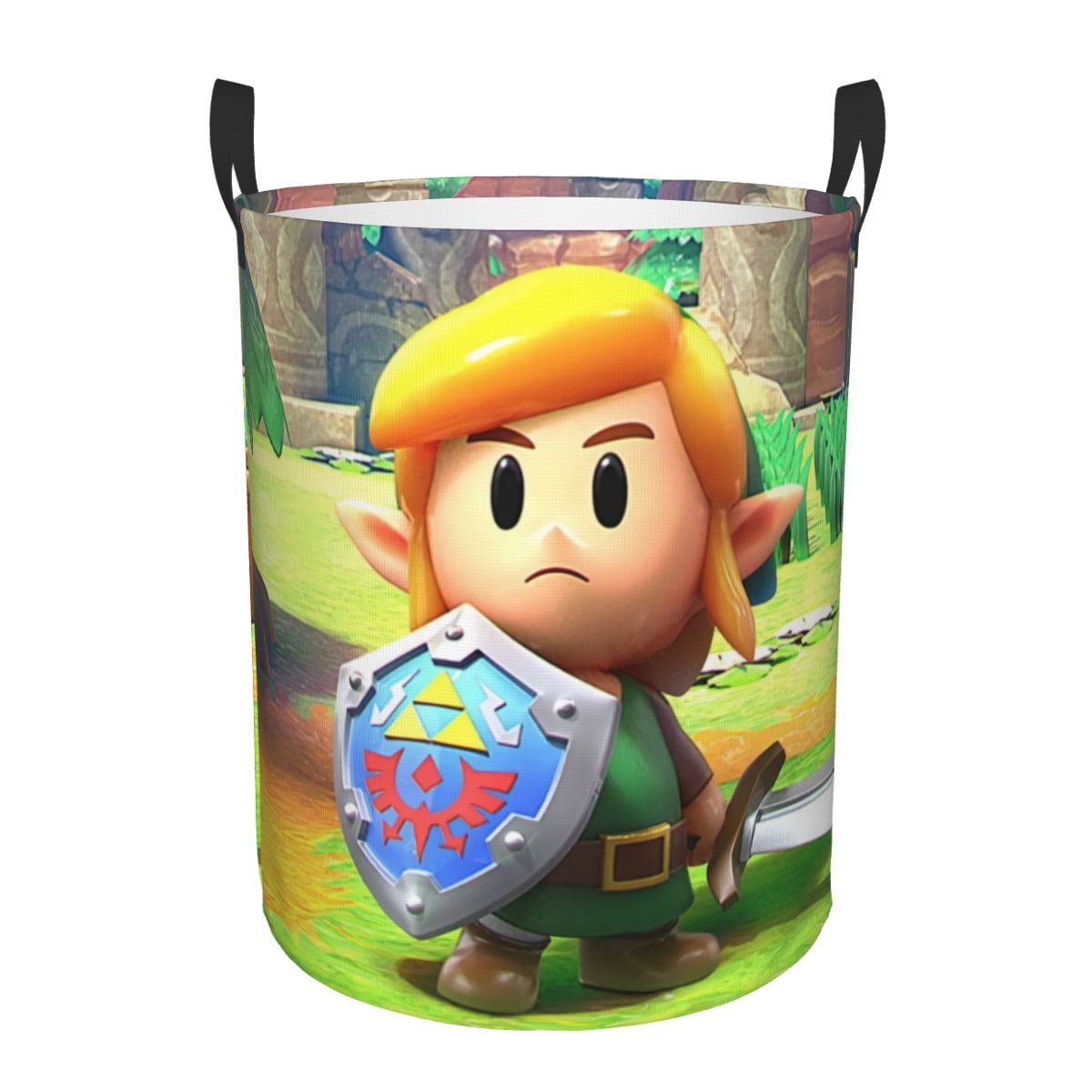 Custom The Legend Of Zeldaed Link Zelda Laundry Basket Collapsible ...