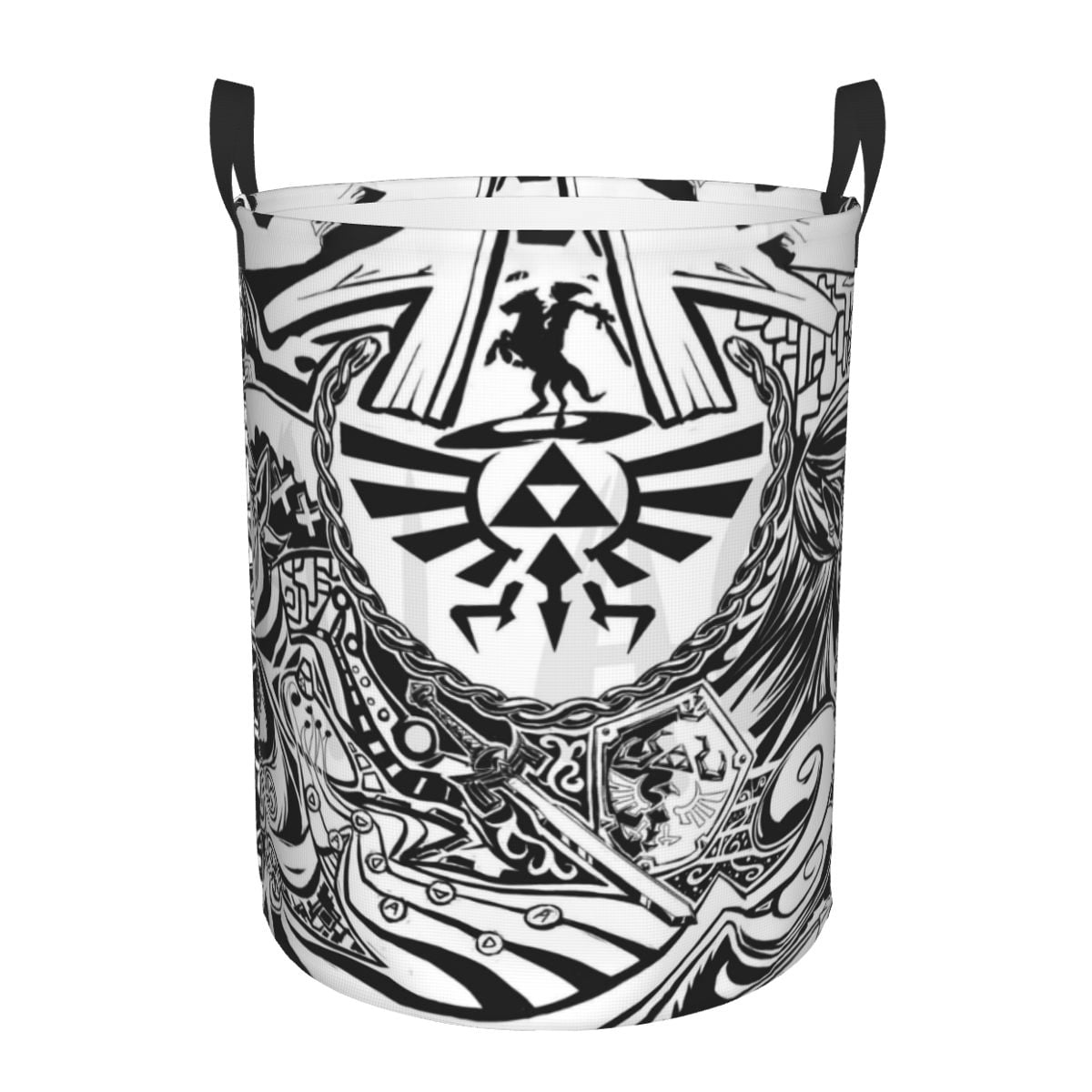 Custom The Legend Of Zeldaed Link Zelda Laundry Basket Collapsible ...