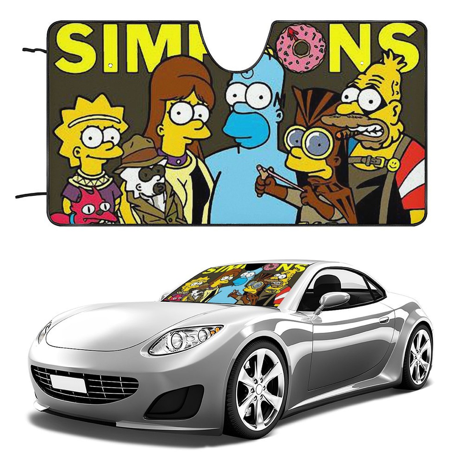 Custom The Simpsons Car Truck and SUV Windshield Visor Car Visor Heat ...
