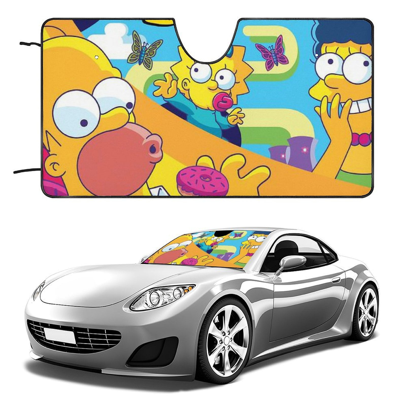Custom The Simpsons Car Truck and SUV Windshield Visor Car Visor Heat ...