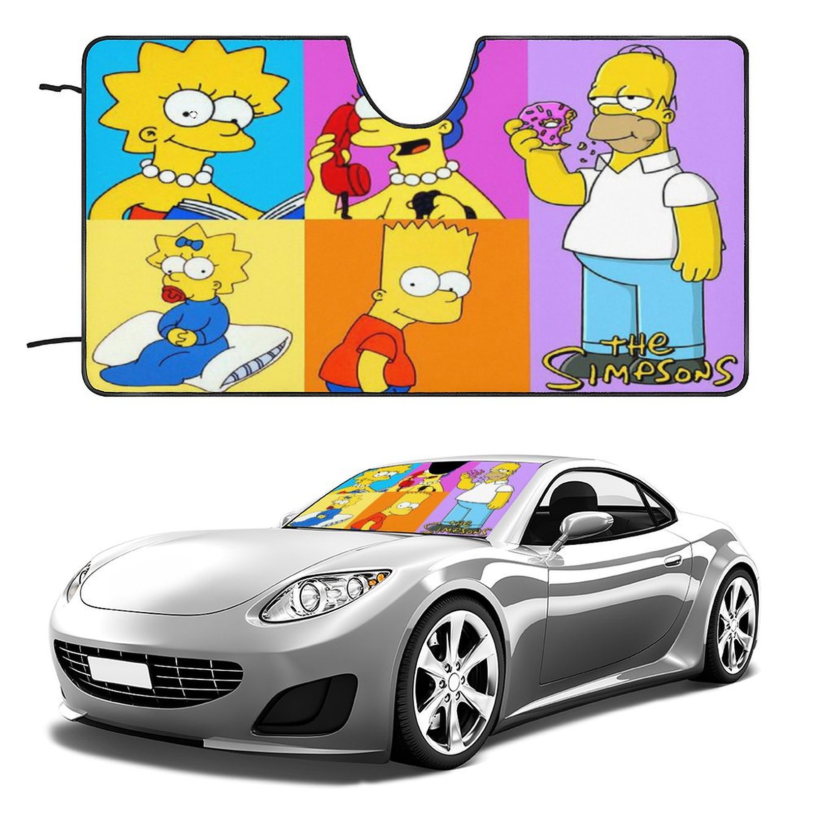 Custom The Simpsons Car Truck and SUV Windshield Visor Car Visor Heat ...