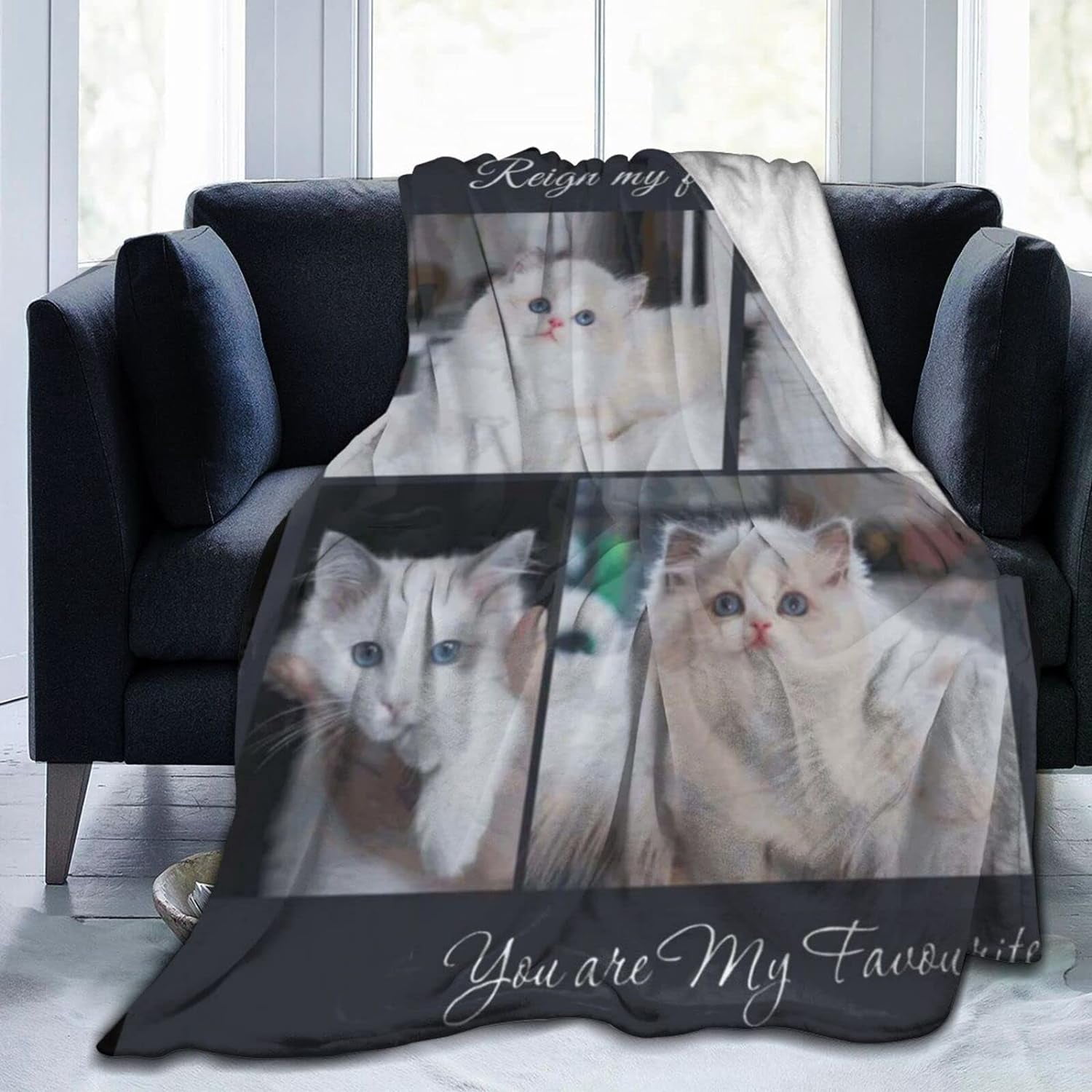 Custom Throw Blanket, with Photos and Text, Picture Collage Blanket ...