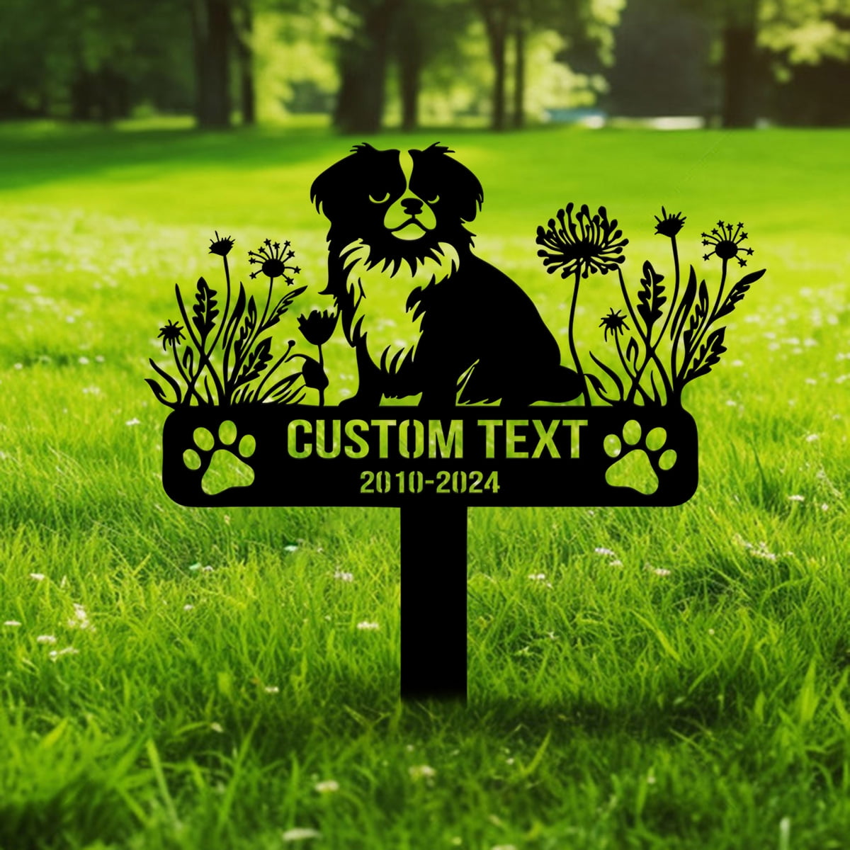 Custom Tibetan Spaniel Dog Memorial Stake, Dog Stake Metal Sign ...