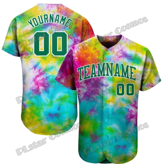 Custom Tie Dye Kelly Green-White 3D Printed Men's Raglan Sleeves ...