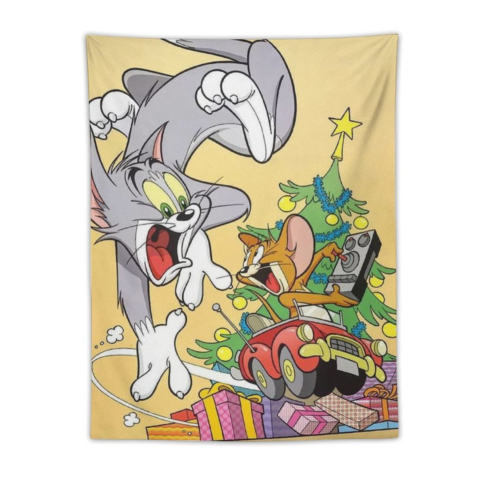 Custom Tom And Jerry Tapestry wall hanging poster hanging painting background cloth wall cloth ...