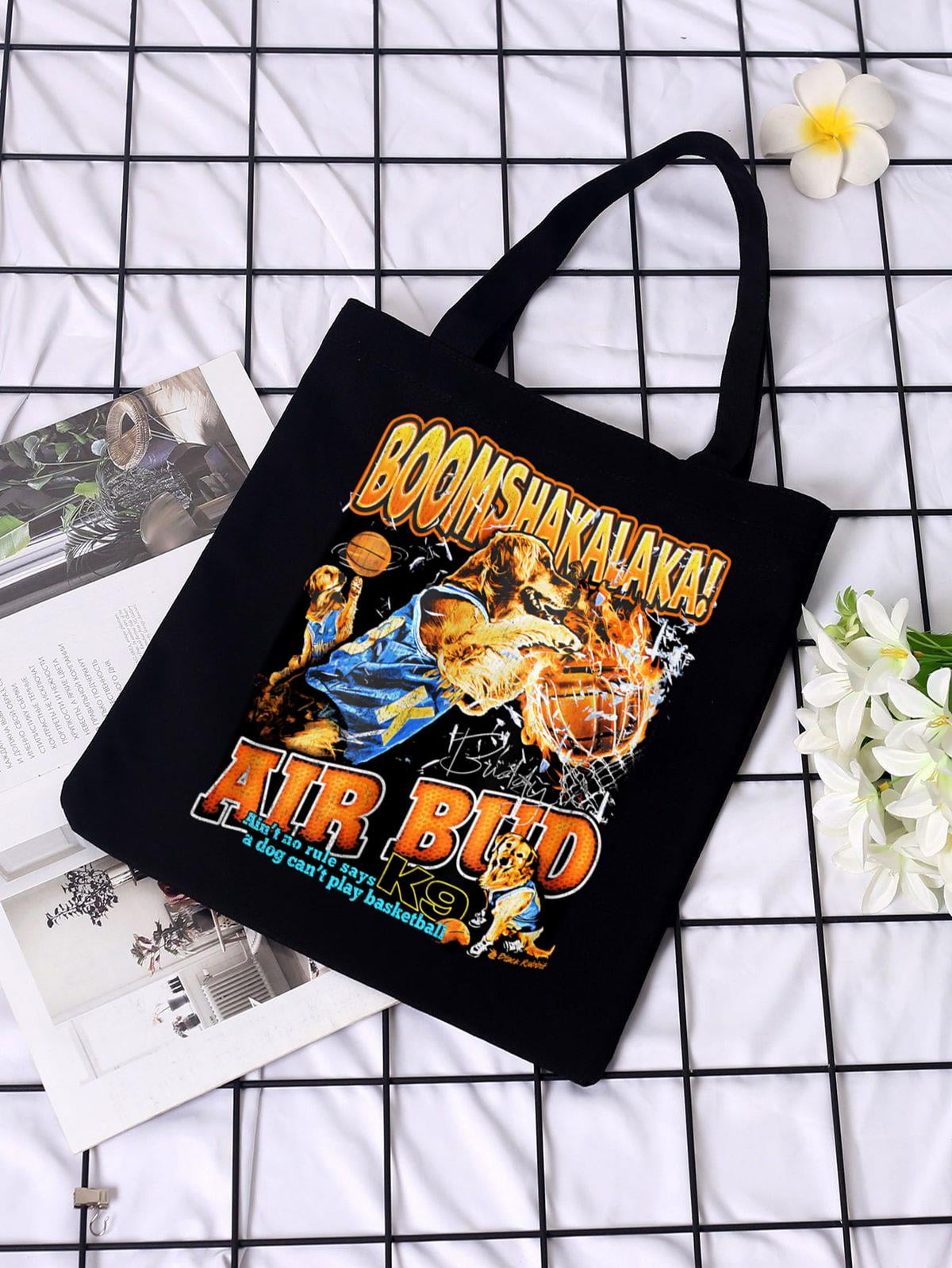 Custom Tote Bag Beautiful, Air Bud 1997 Boomshakalaka 90s Throwback ...