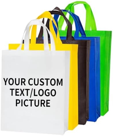 Custom Tote Bags 100pcs, White Custom Non-woven Tote Bag with Logo ...