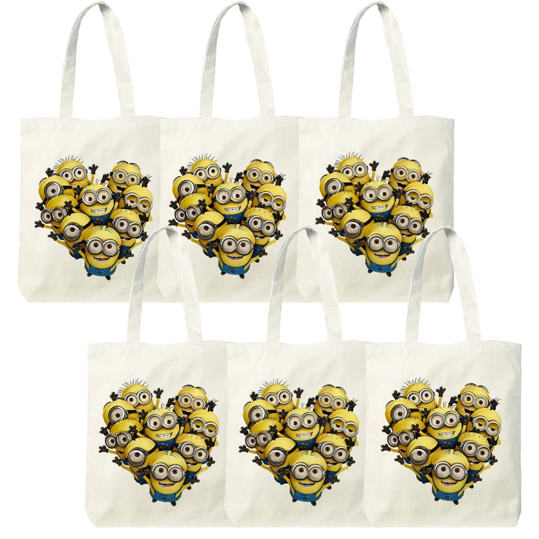 Custom Touch Minion Group Theme Treat Party Bag Tote Bags for Kids ...