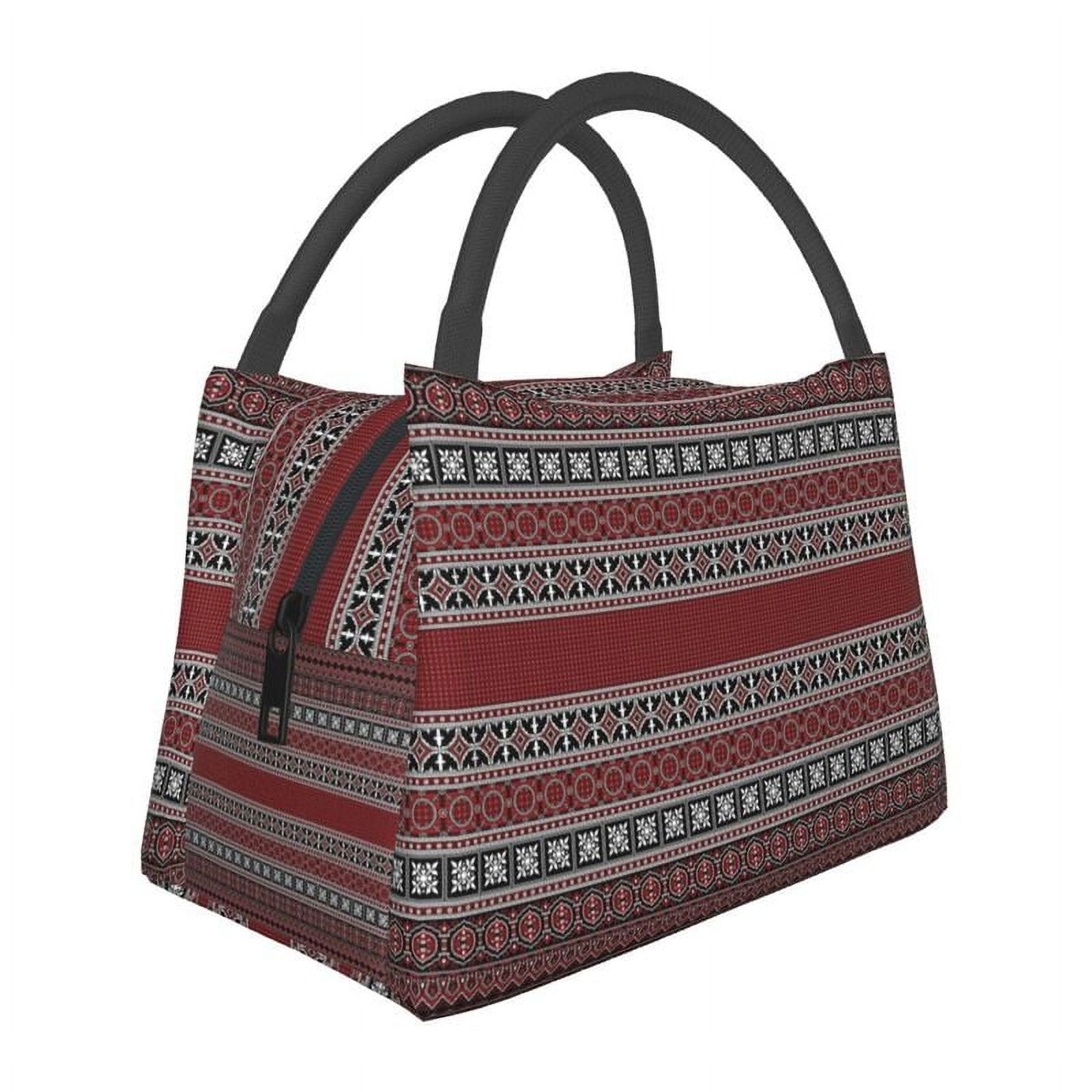 Custom Traditional Pakistani Floral Ajrak Lunch Bag Men Women Thermal ...