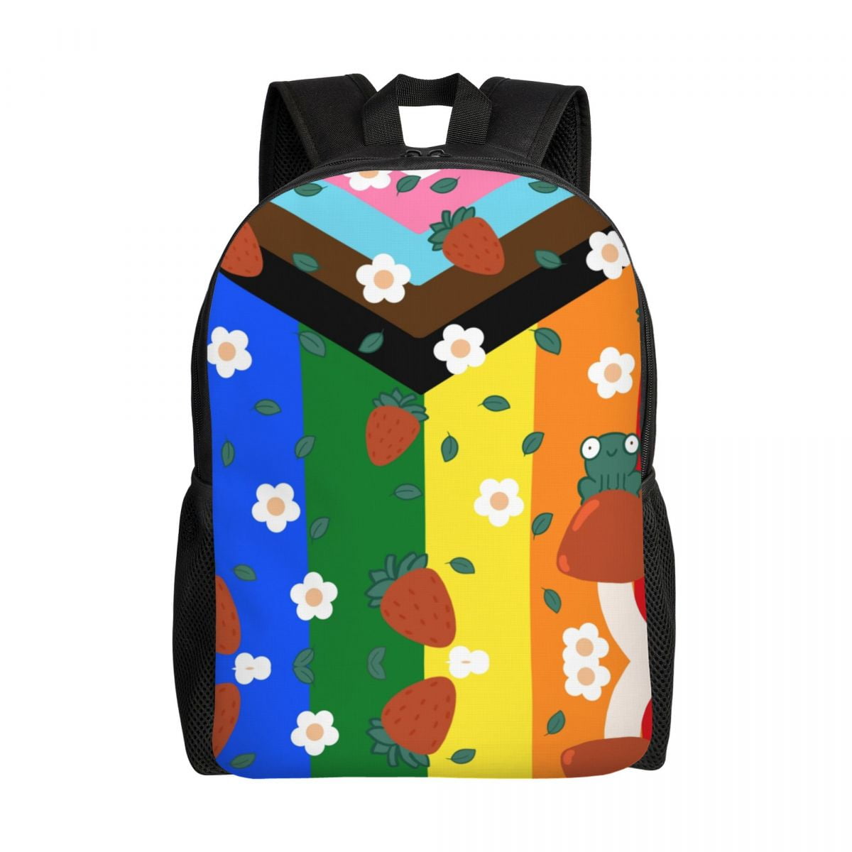 Custom Trans Pride Flag Drip Travel Backpack Men Women Laptop Bookbag ...