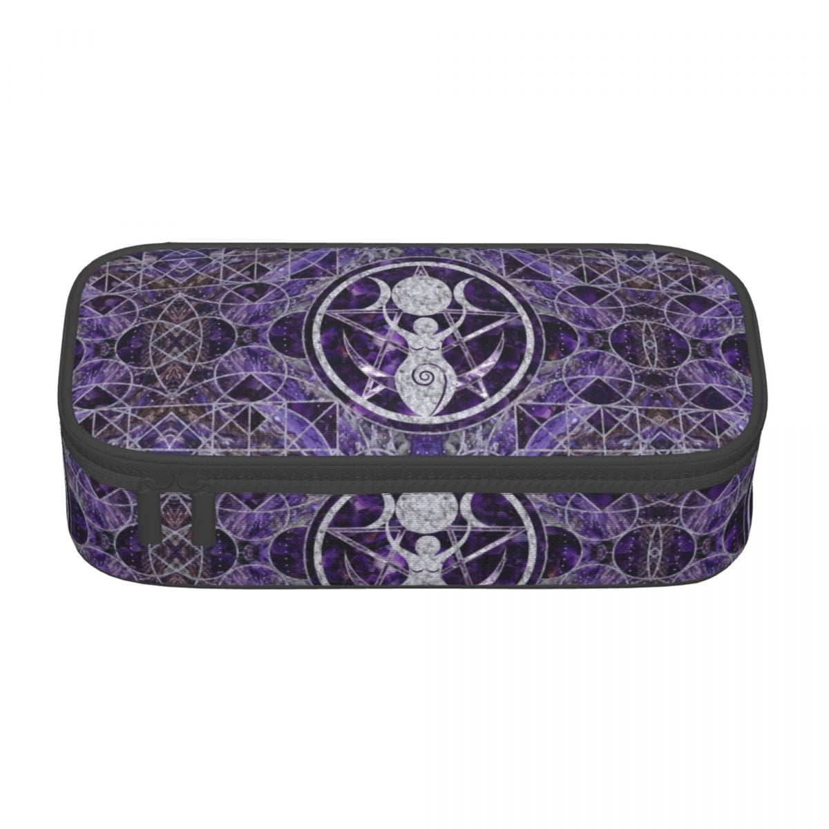 Custom Triple Moon Goddess Pentagram Pencil Case for Goth Wiccan Witch ...