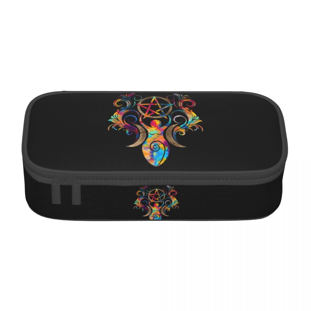 Custom Triple Moon Goddess Pentagram Pencil Case for Goth Wiccan Witch ...