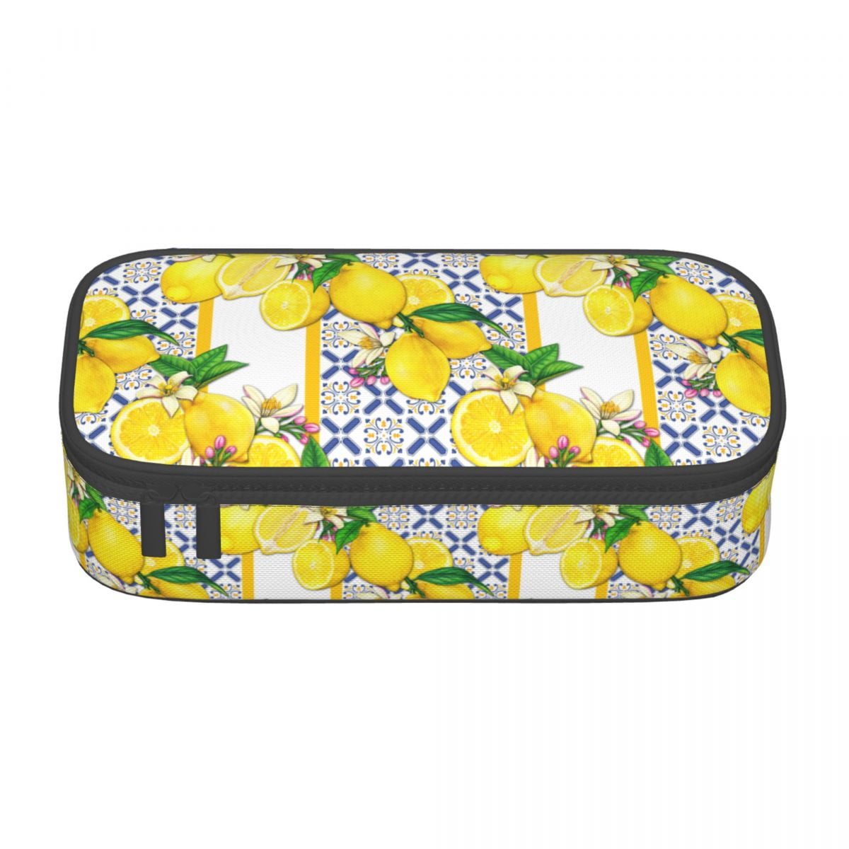 Custom Tropical Fruit Summer Lemon Pencil Case for Large Capacity Pen ...