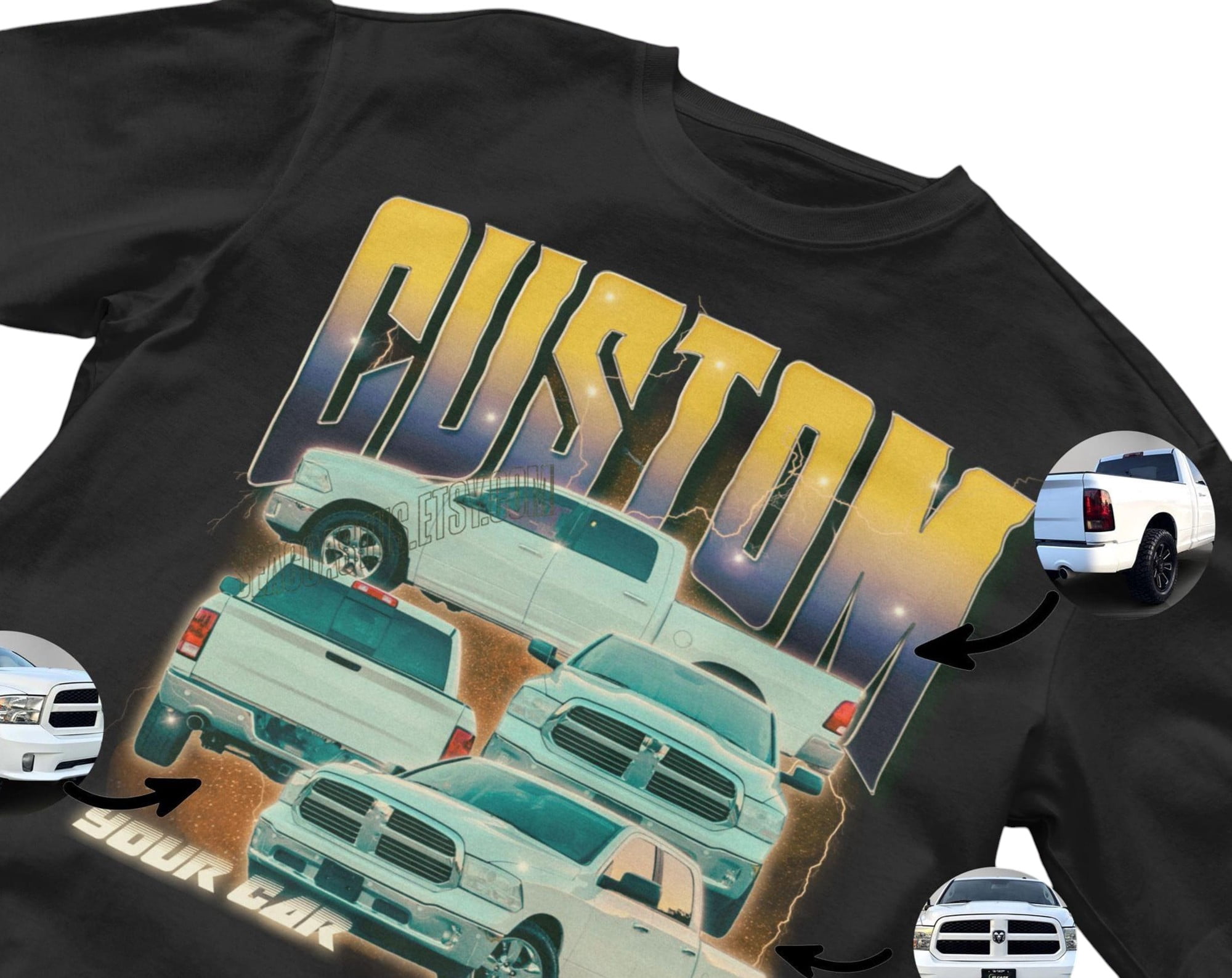 Custom Truck T-Shirt, Vintage Muscle Auto T-Shirt, Classic Muscle Car ...