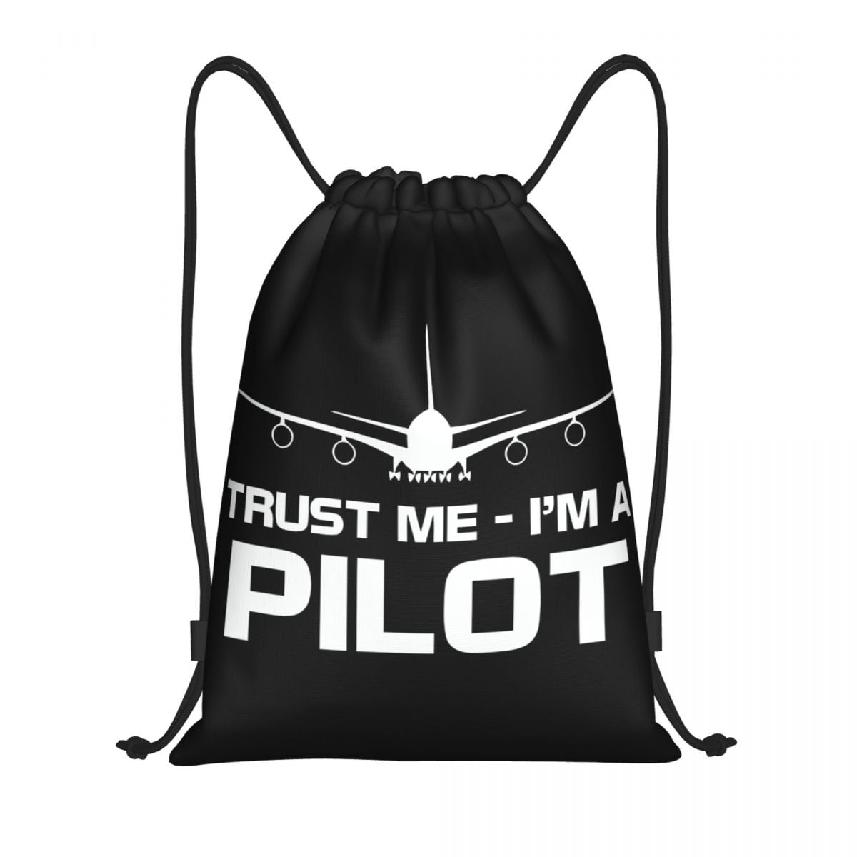 Custom Trust Me IM A Pilot Drawstring Bag Men Women Lightweight Plane ...