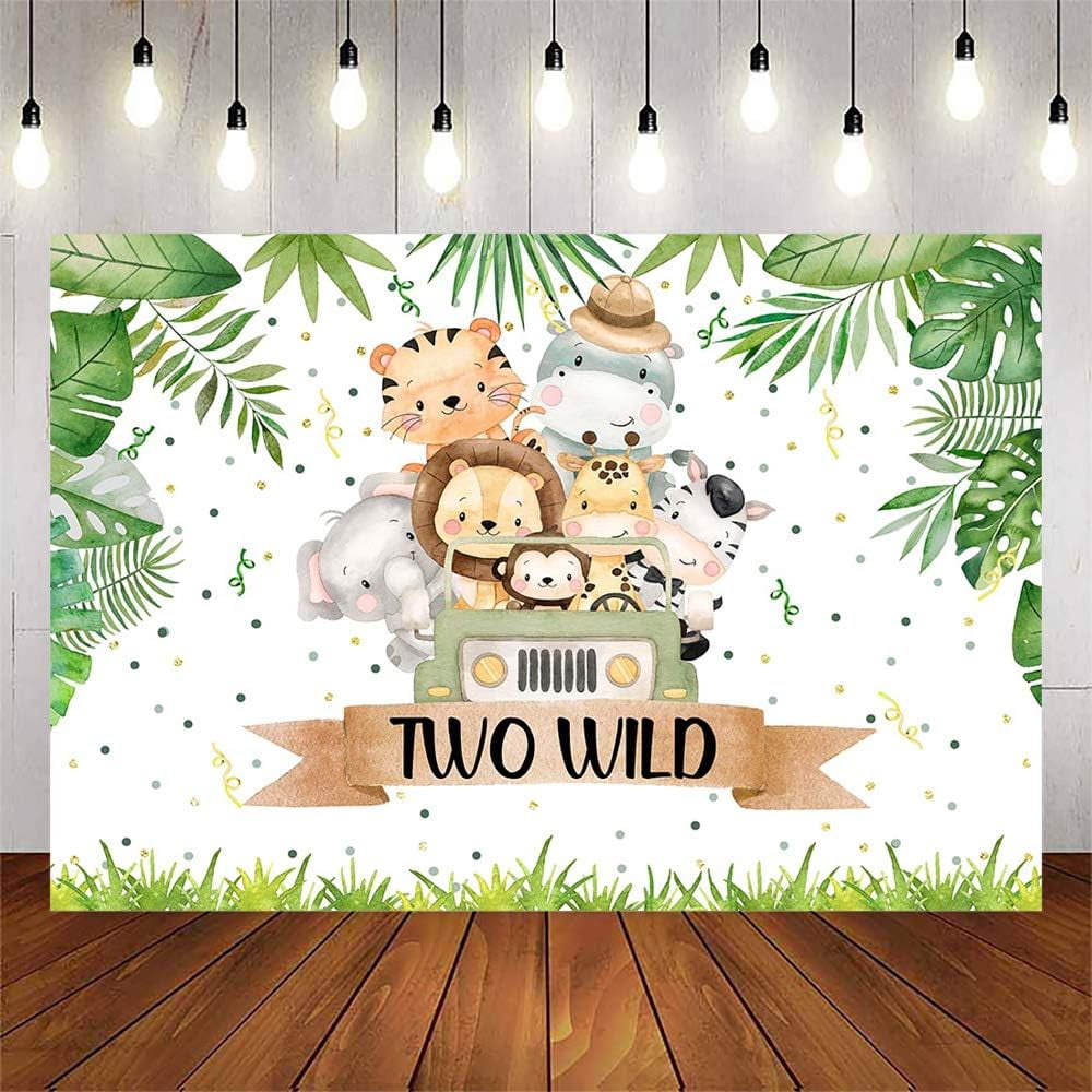 Custom Two Wild Backdrops for Boy Safari Jungle Theme 2nd Birthday ...