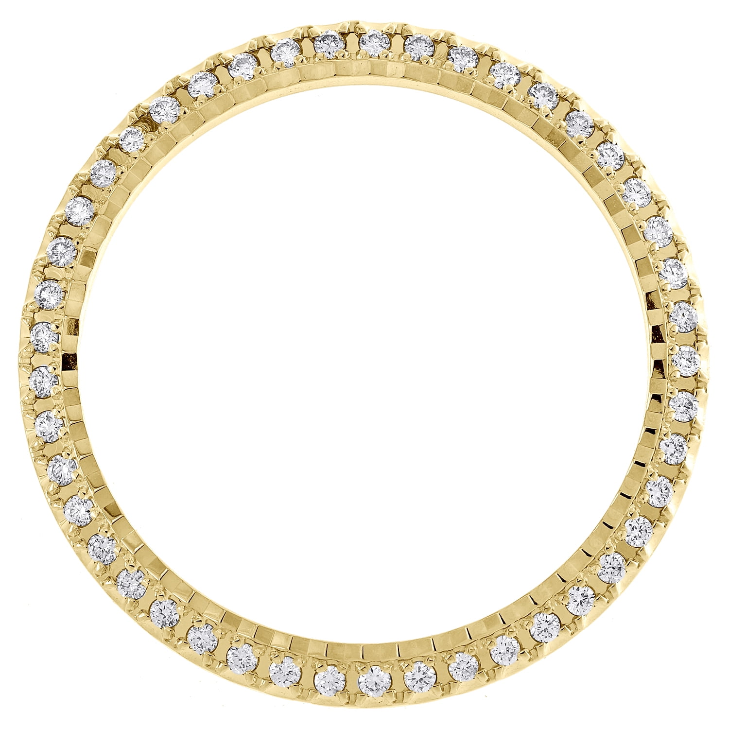 Custom U-Cut Fluted Diamond Bezel For Rolex DateJust 36 Fits 36mm Watch ...