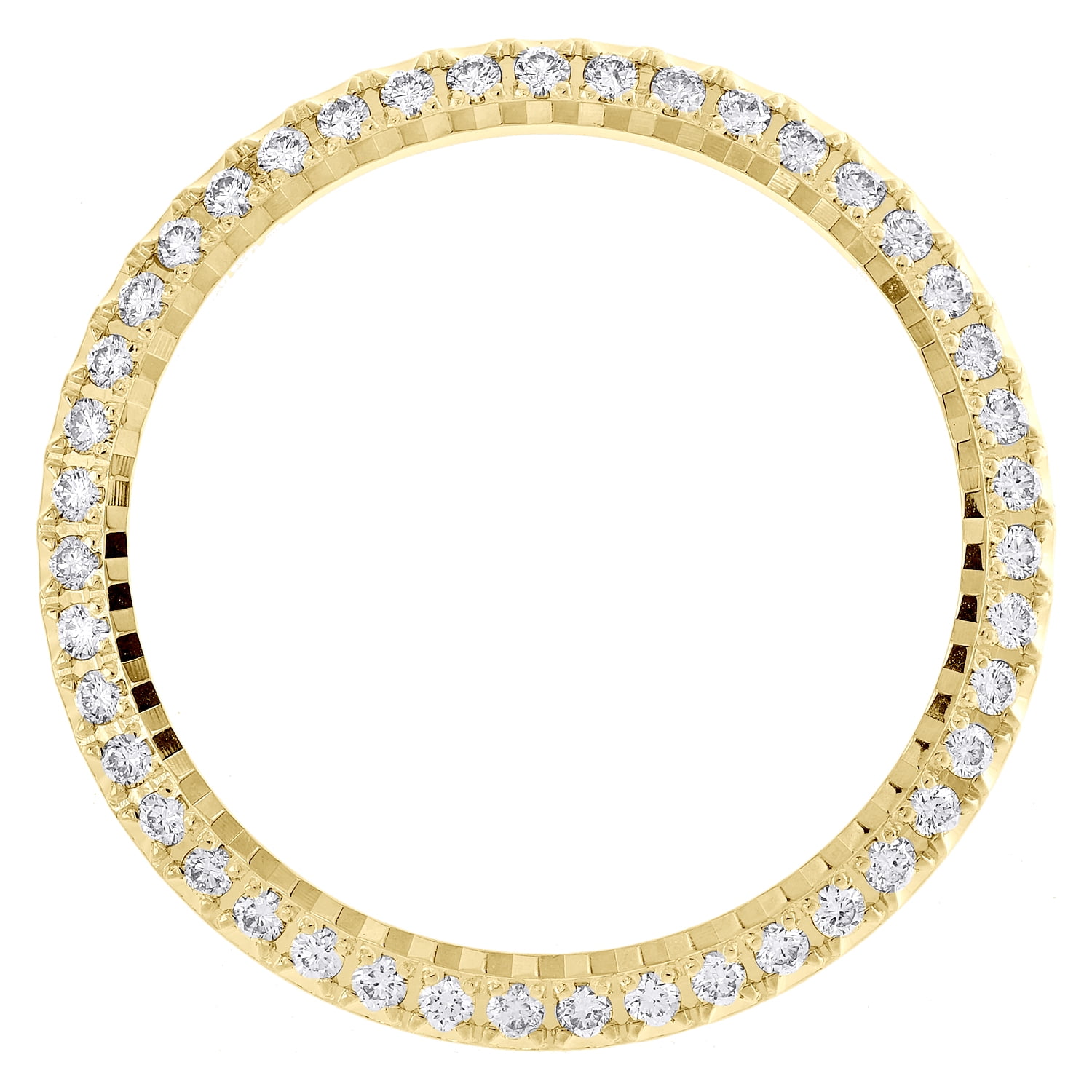 Custom U-Cut Fluted Diamond Bezel For Rolex DateJust 36 Fits 36mm Watch ...