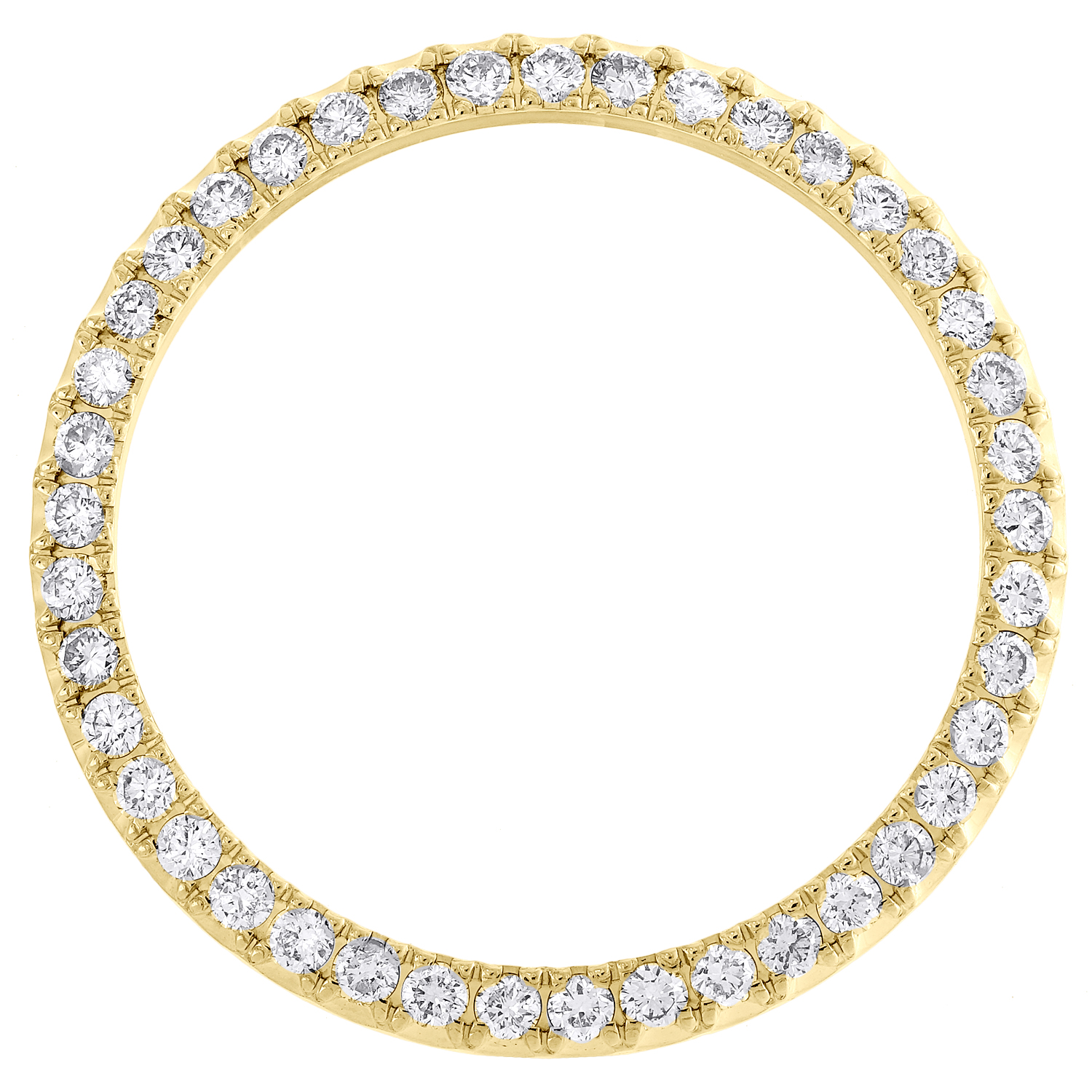 Custom U-Cut Prong Set Diamond Bezel For Rolex DateJust Fits 36mm Watch ...
