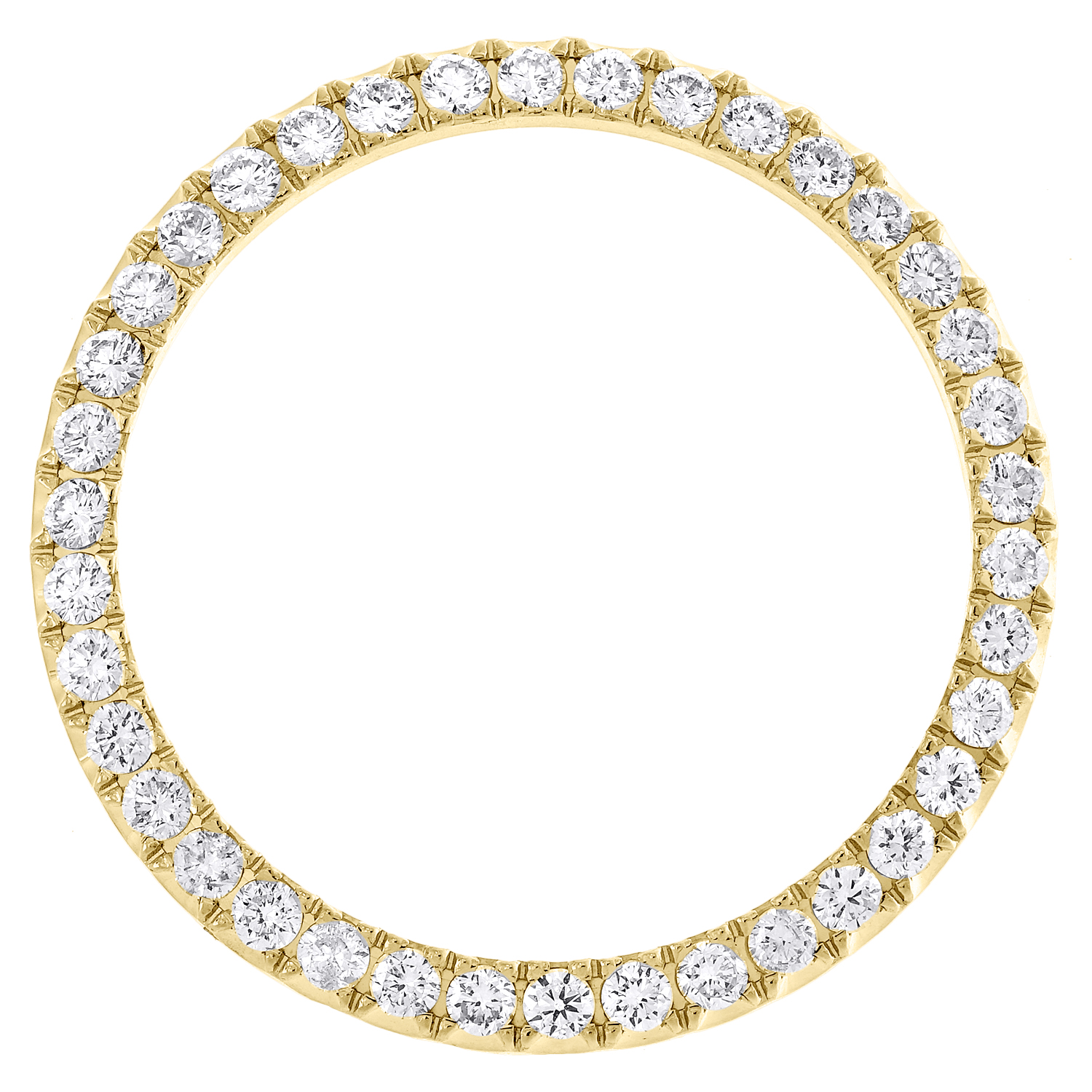Custom U-Cut Prong Set Diamond Bezel For Rolex DateJust Fits 36mm Watch ...