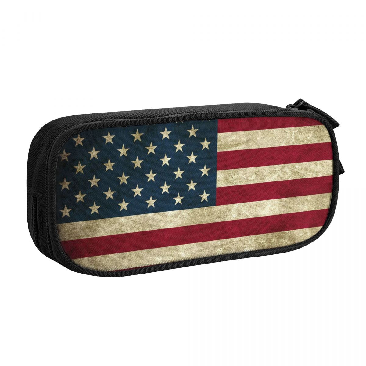 Custom USA American Flag Kawaii Pencil Case Large Capacity United ...