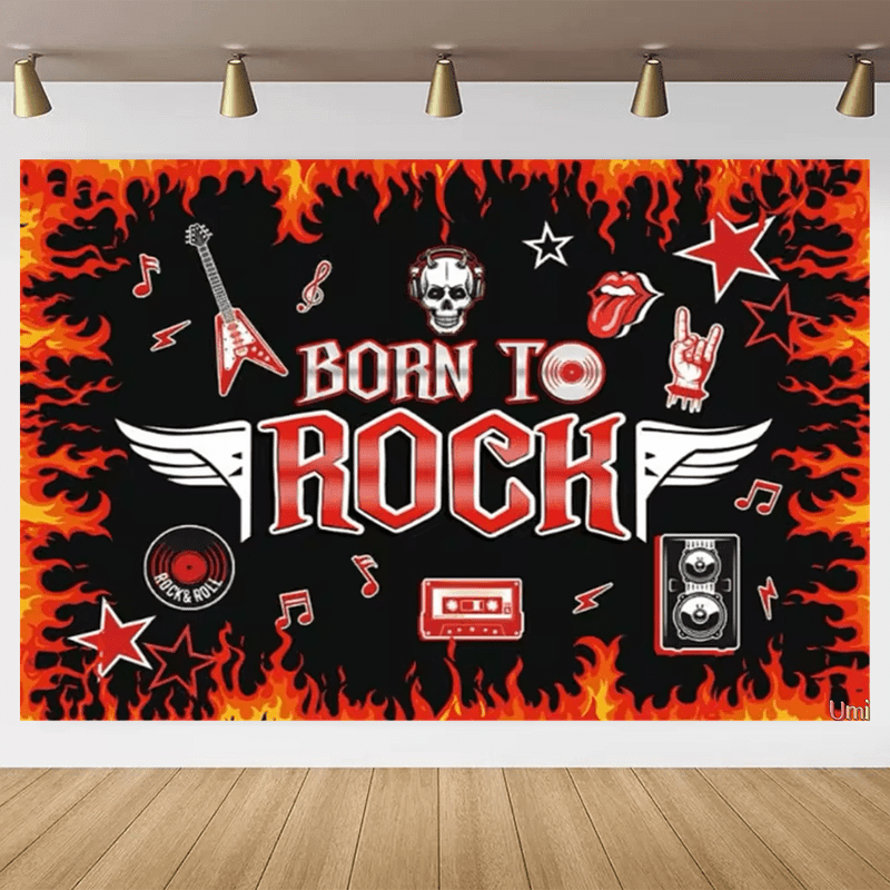Custom UmiMusic Rock Roll enthusiast theme background rock music party ...