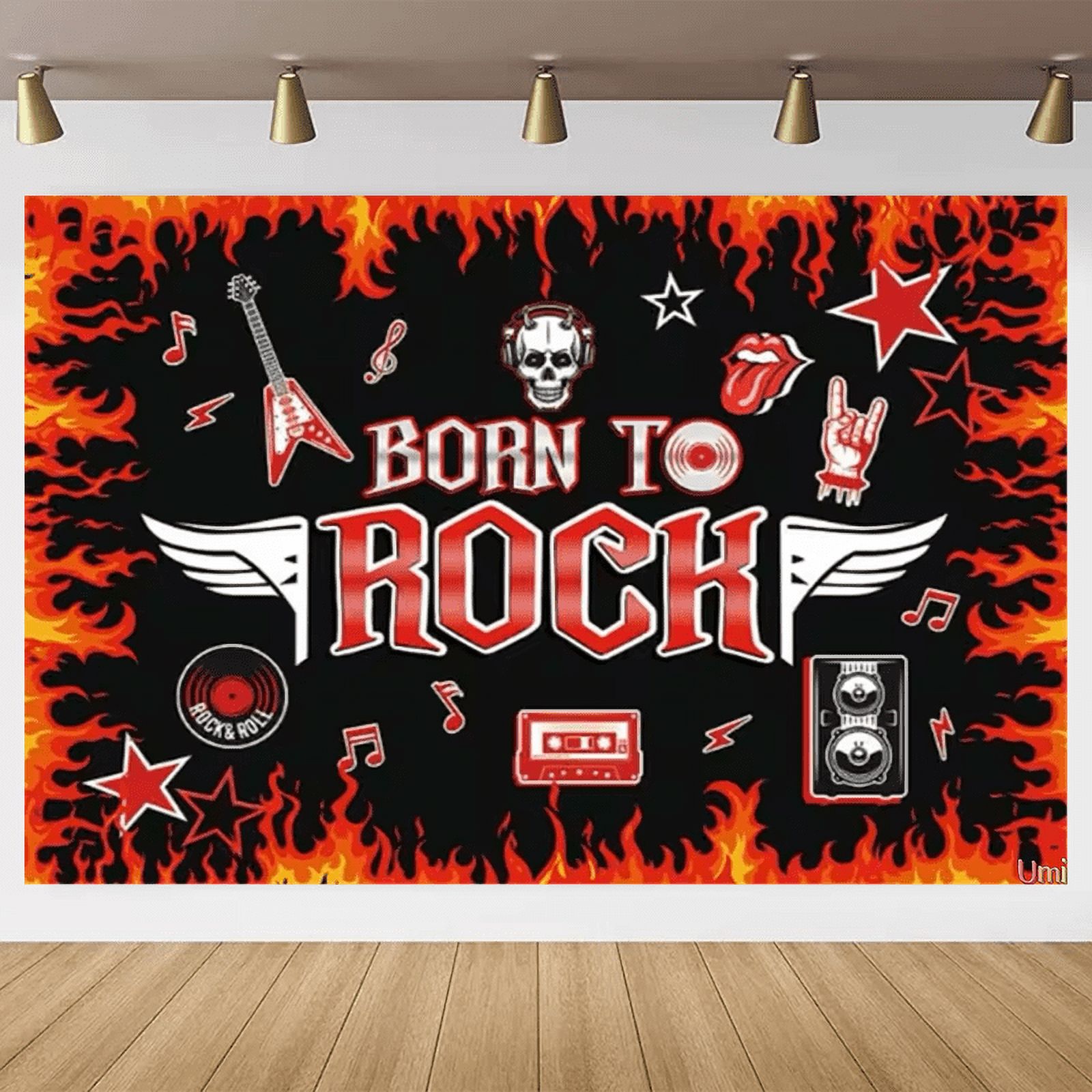 Custom UmiMusic Rock Roll enthusiast theme background rock music party ...
