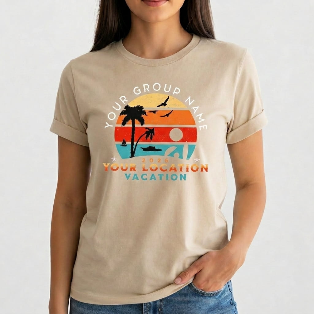 Custom Vacation Group T-Shirt Personalized Beach Trip Shirt, Family ...