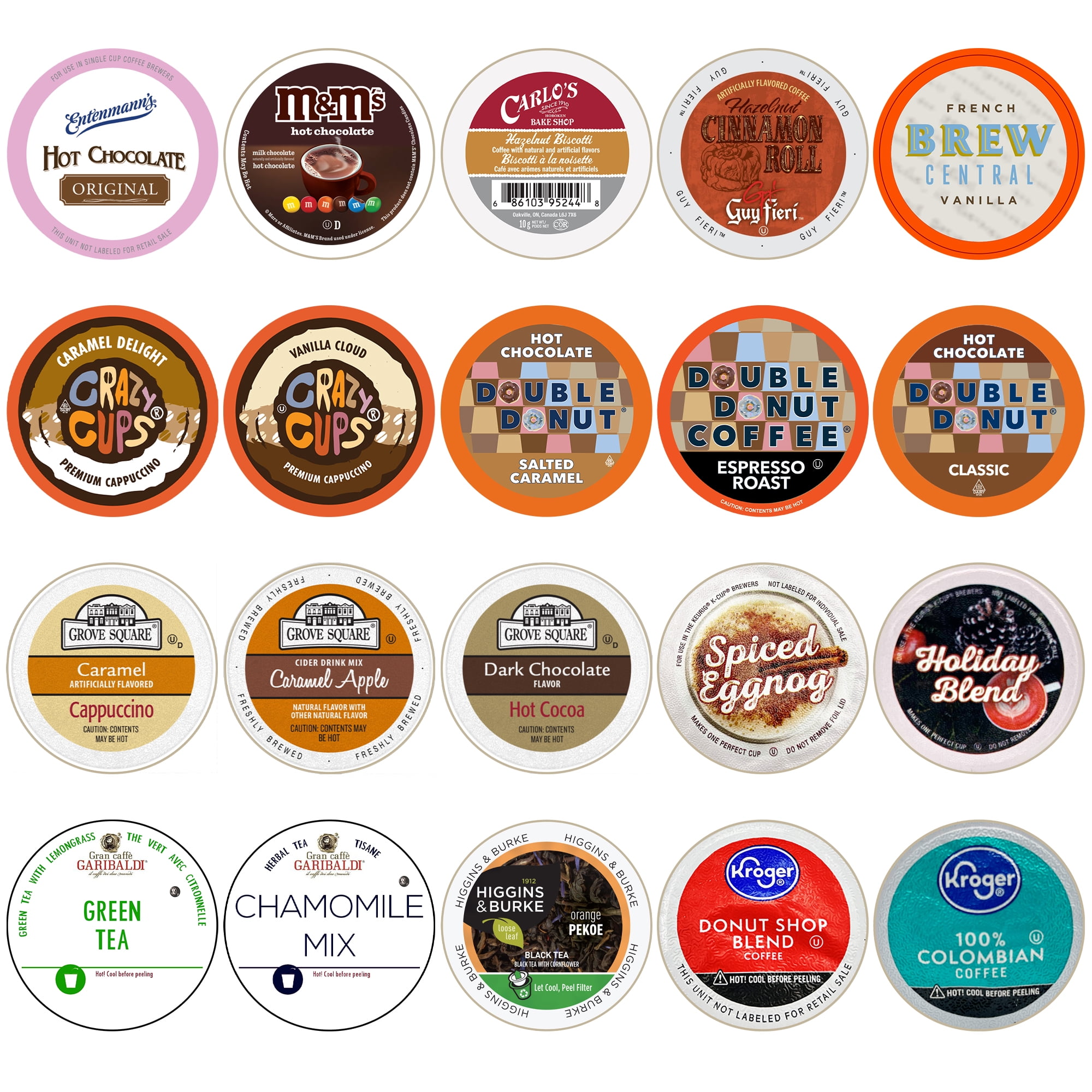 Custom Variety Pack Single Serve for Keurig K Cup Sampler, 20 Count ...