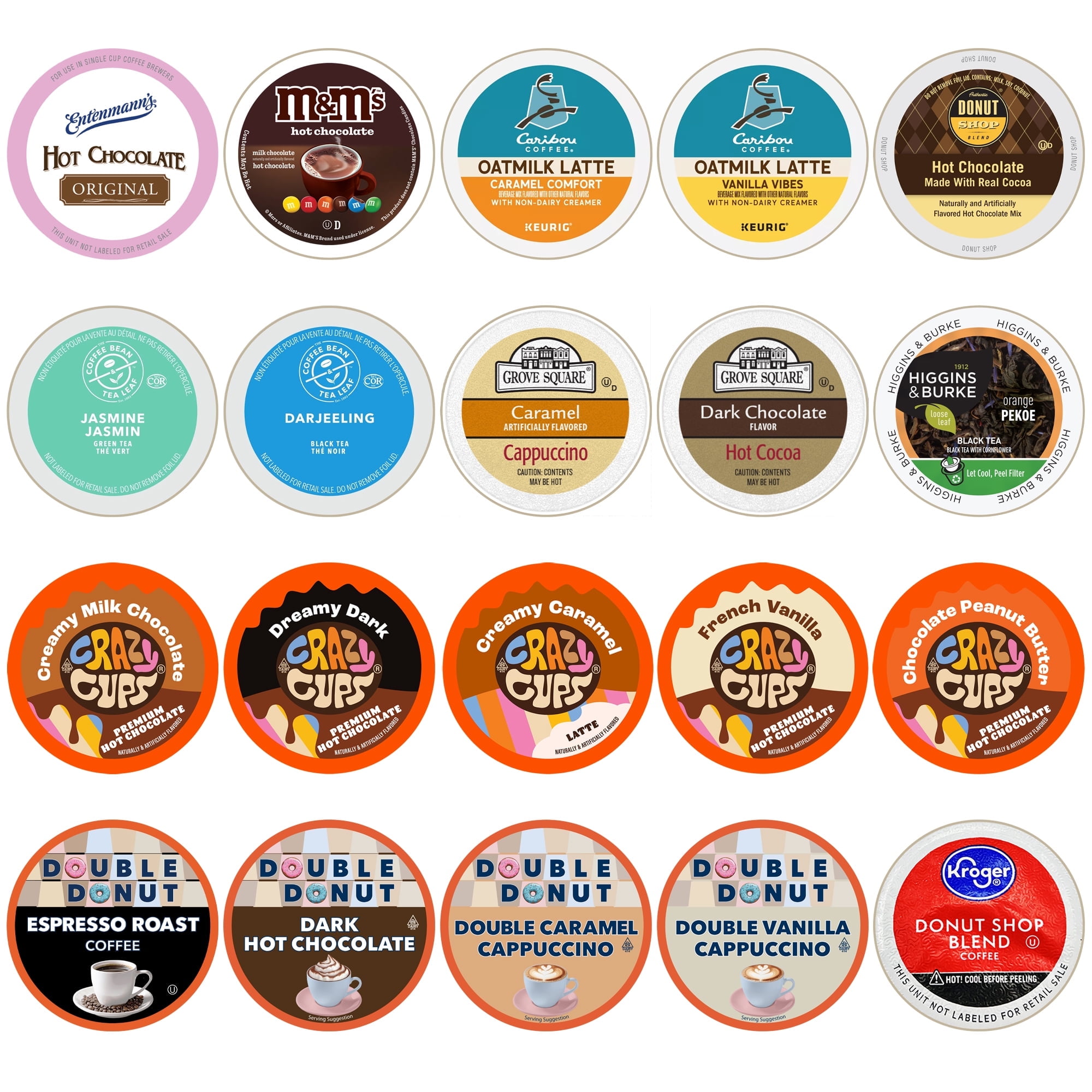 Custom Variety Pack Single Serve for Keurig K Cup Sampler, 20 Count ...