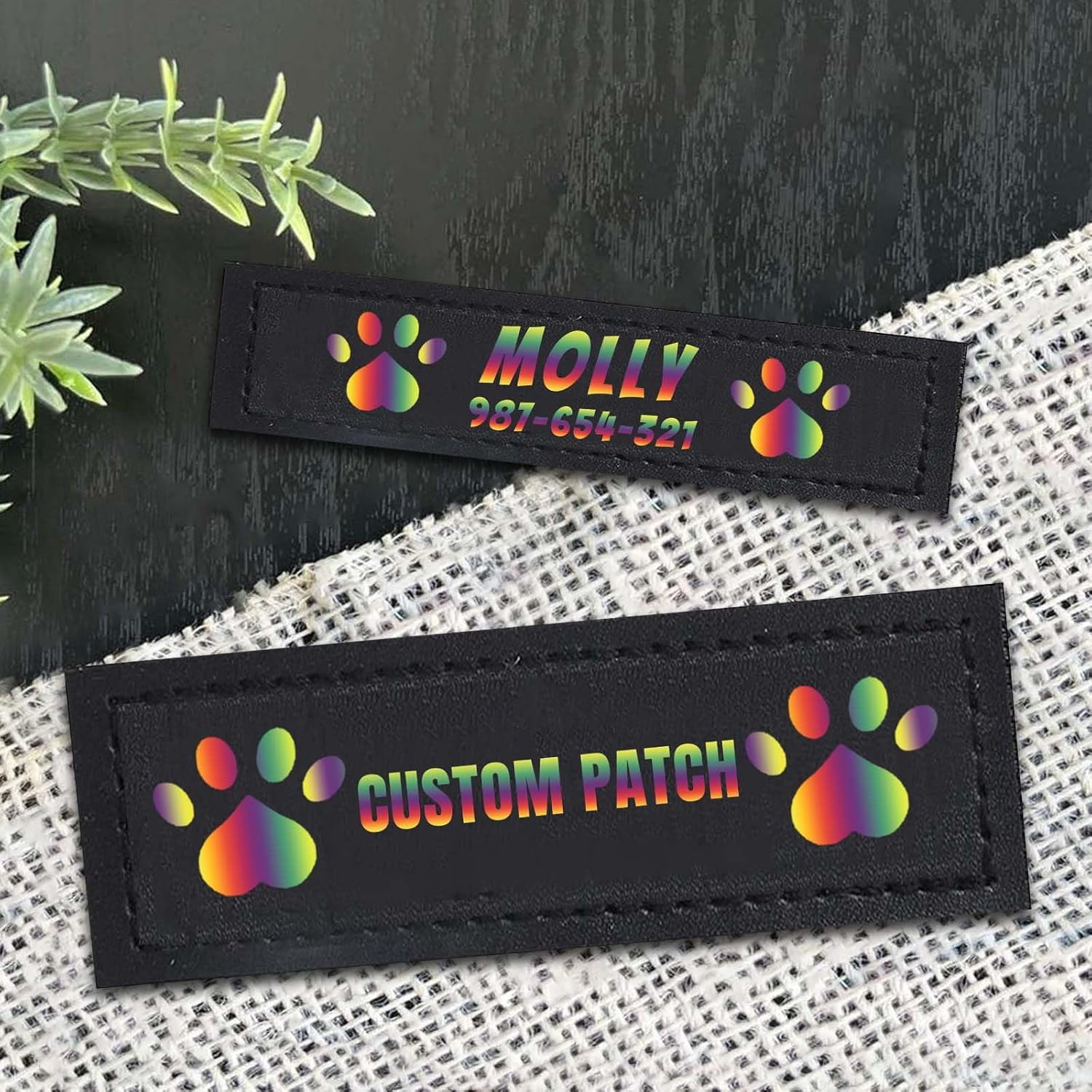 Custom Velcro Patches For Dog Harness Or Collar Customizable Text ...