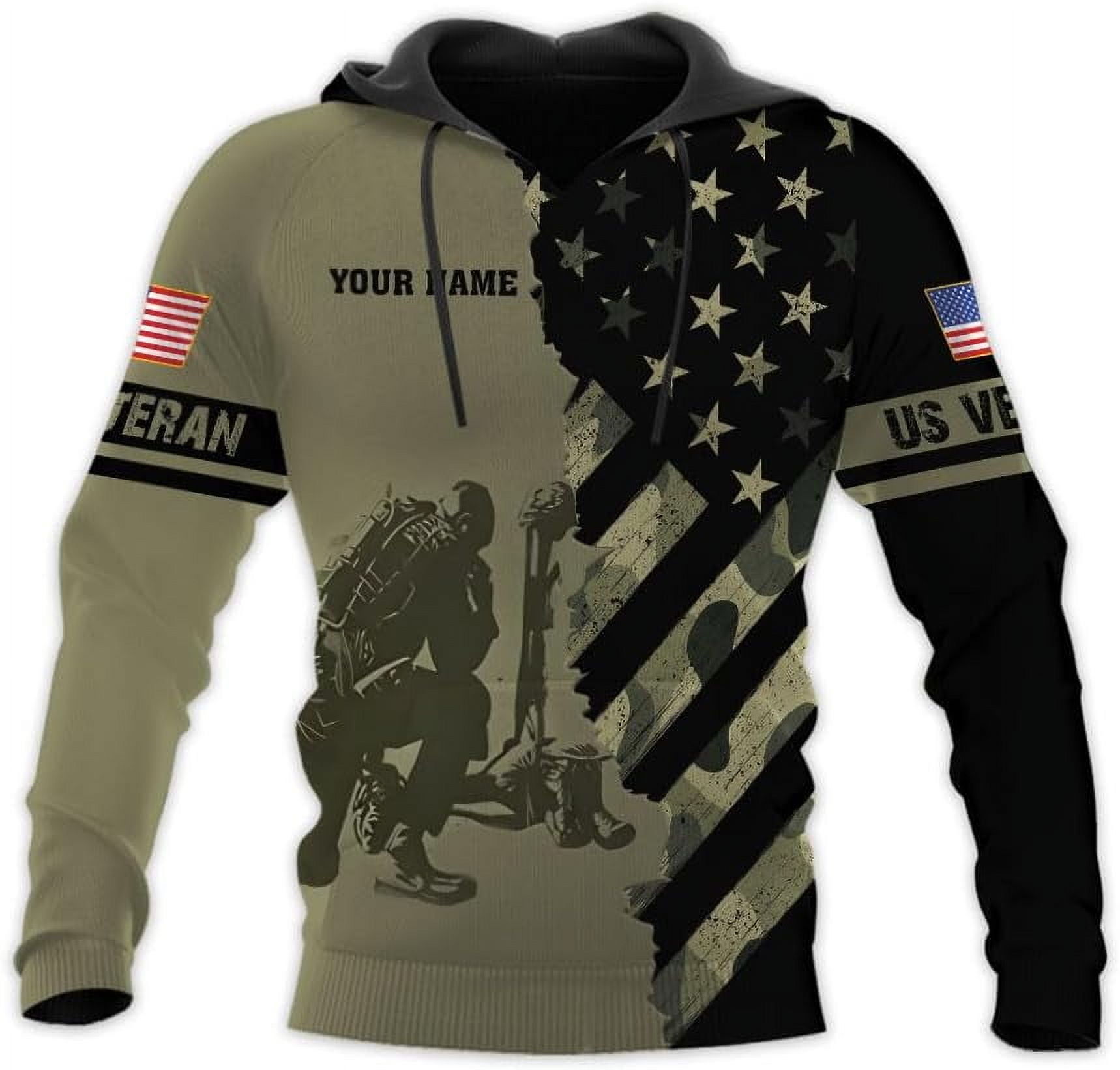 Custom Veteran Army T-Shirt US Military Pride American Flag Vintage ...