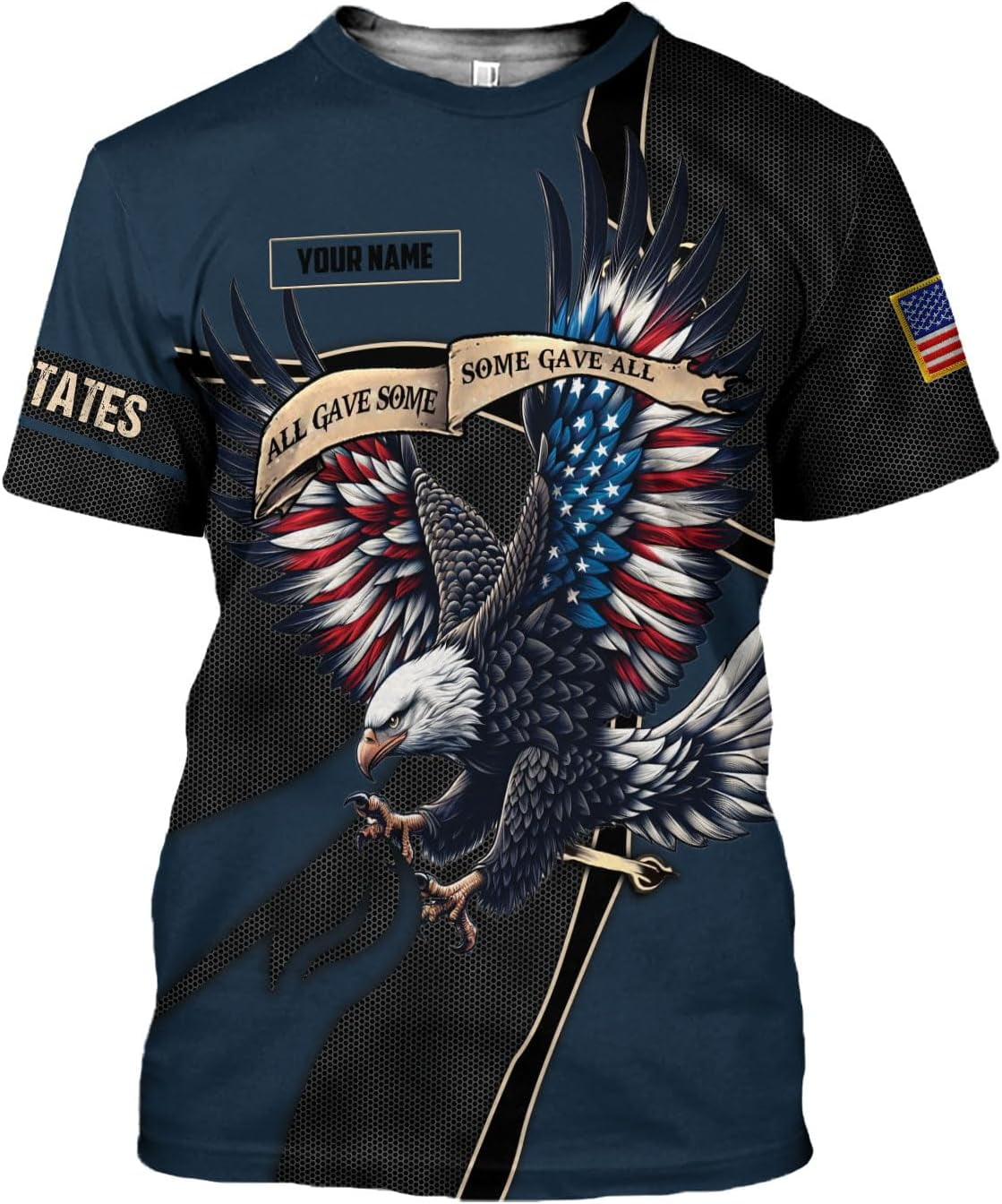 Custom Veteran Army T-Shirt US Military Pride American Flag Vintage ...