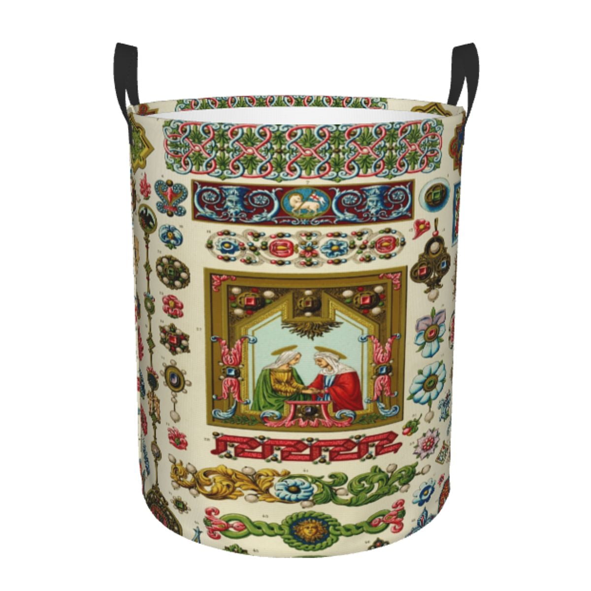 Custom Victorian Angel Vintage Rose Laundry Basket Collapsible Clothes ...