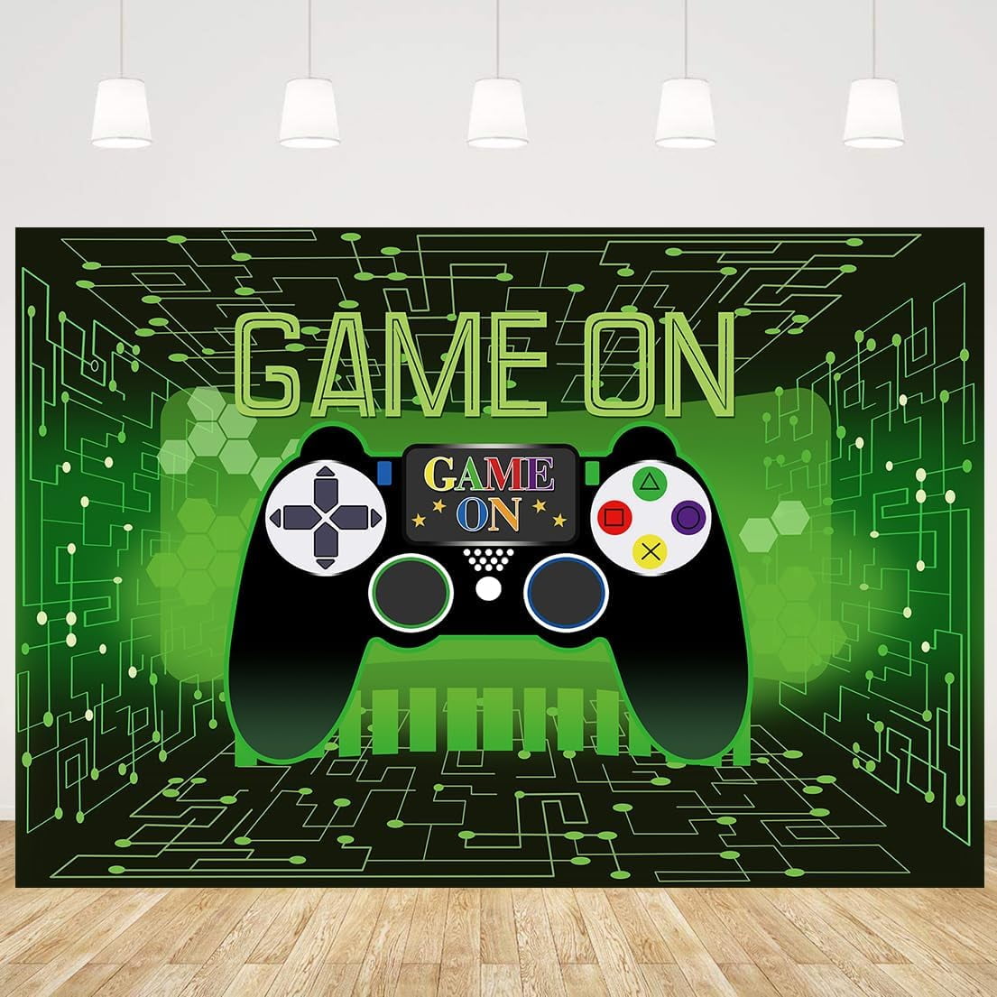 Custom Video Game On Backdrop for Boy Men Play Gaming Level Up Games ...
