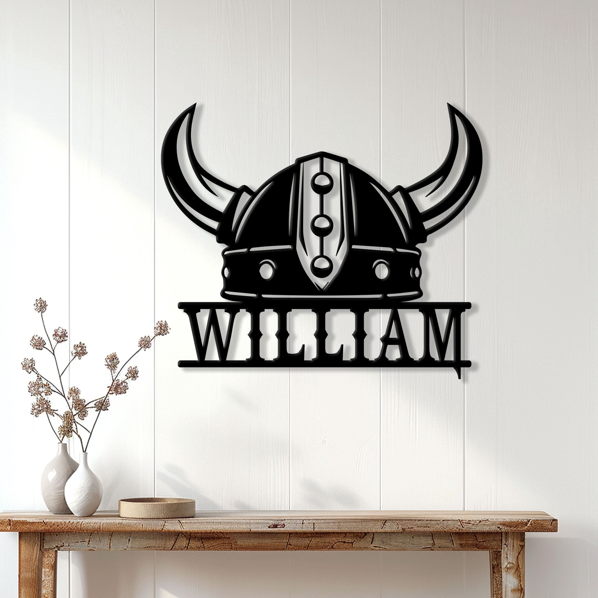 Custom Viking Helmet Metal Sign – Norse Wall Decor Gift for Men, Dad ...