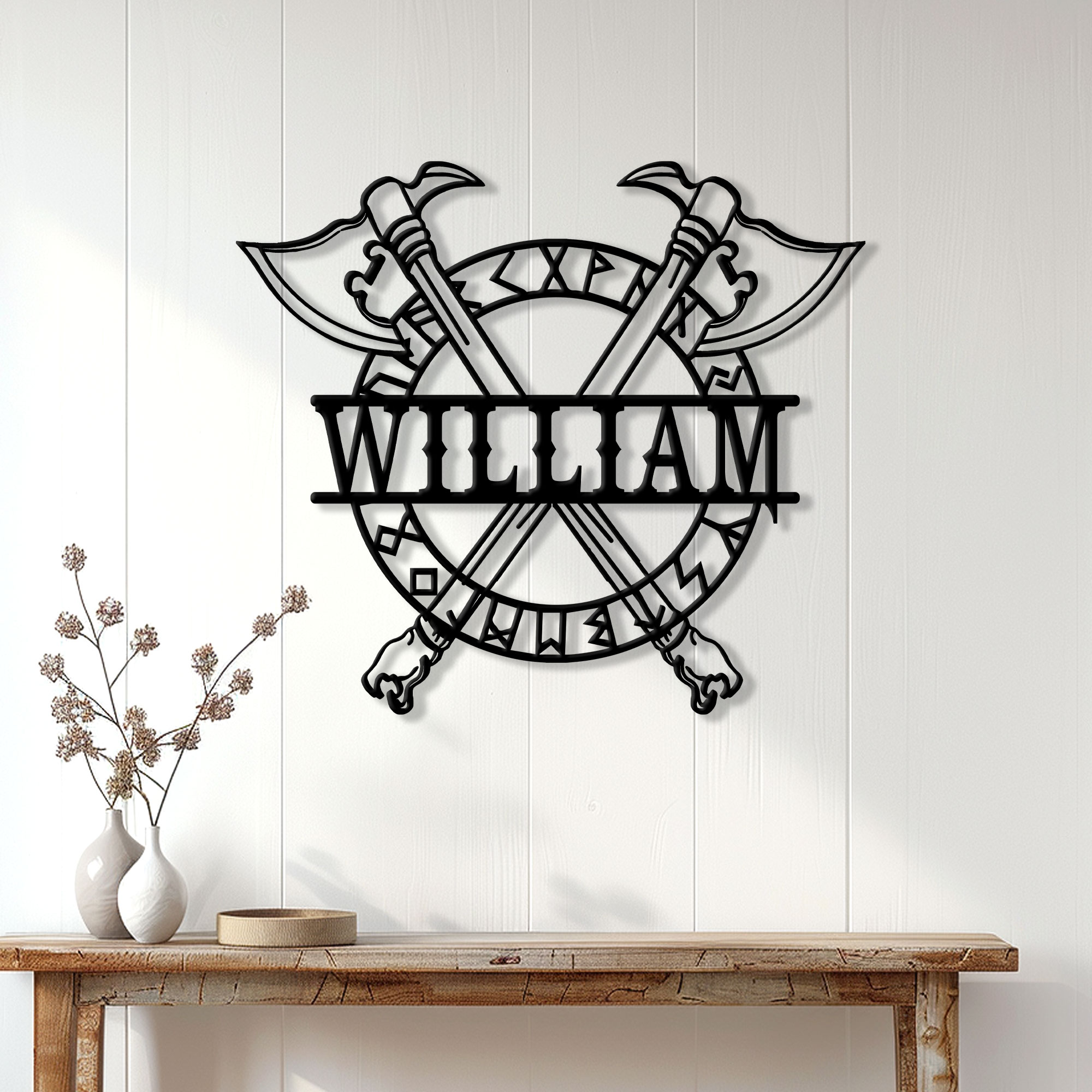 Custom Viking Metal Sign – Norse Axe Wall Decor Gift for Men, Husband ...