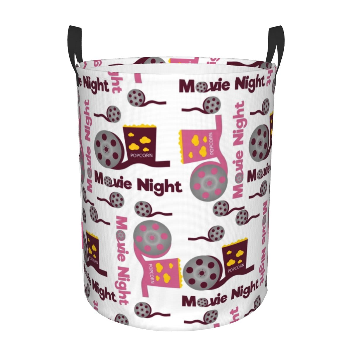 Custom Vintage Movie Tickets Laundry Basket Collapsible Theater Baby ...