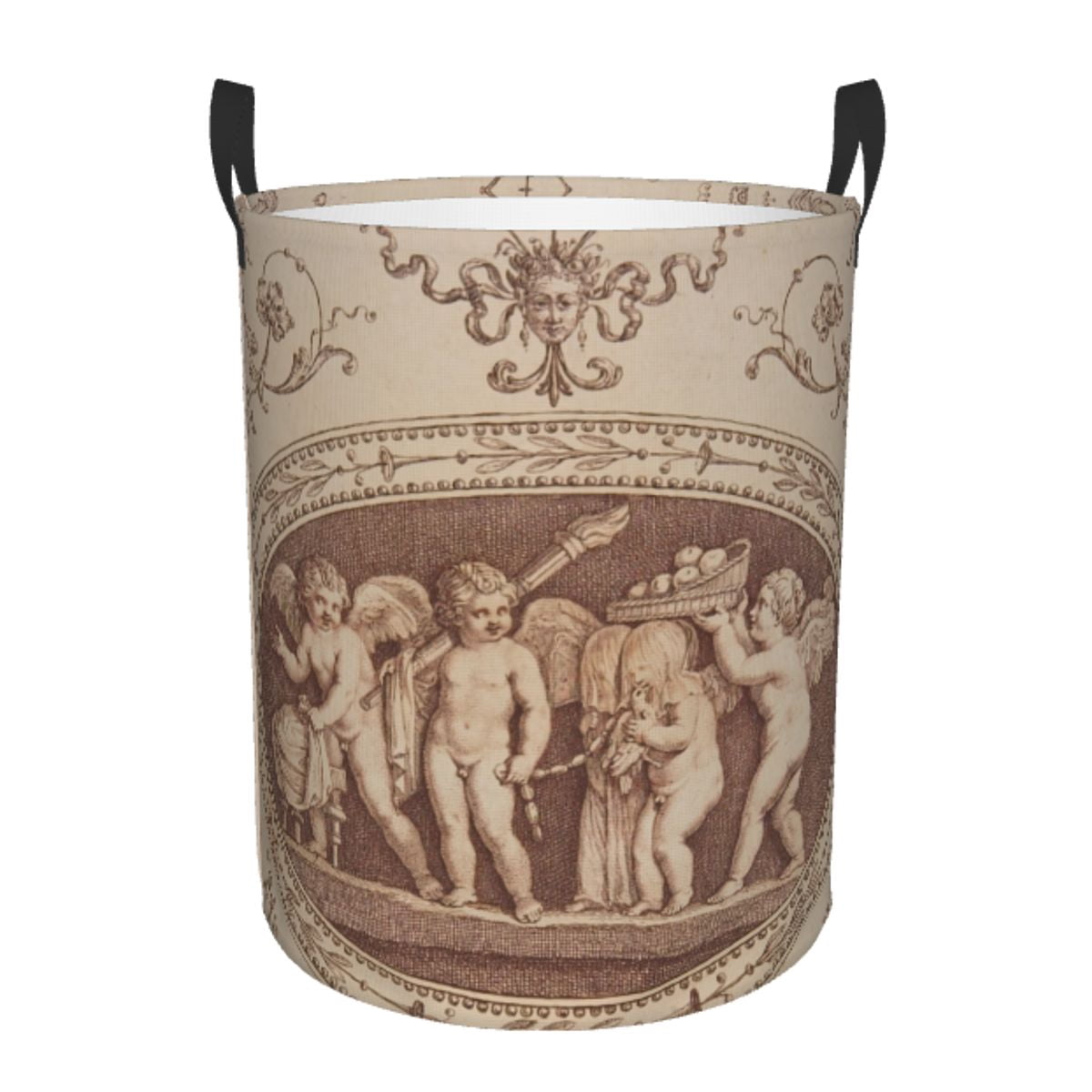 Custom Vintage Rose Victorian Angel Laundry Basket Foldable Clothes Toy ...