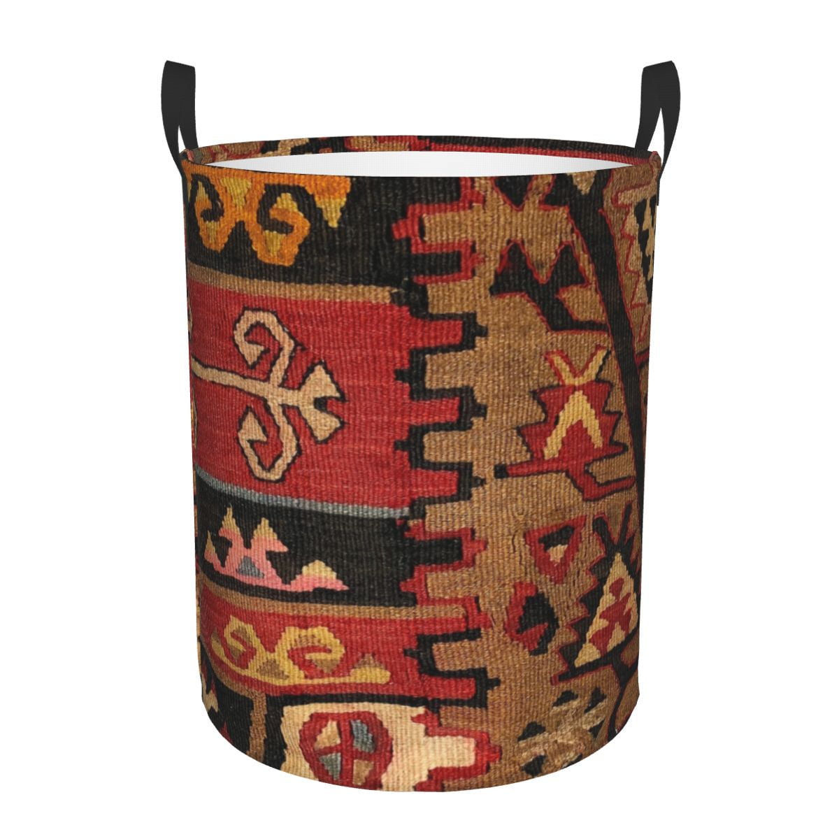Custom Vintage Turkish Kilim Laundry Hamper Large Clothes Storage ...
