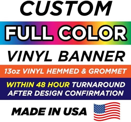 Custom Vinyl Banner Sign - Full Color - Quick Turnaround - Made in USA ...