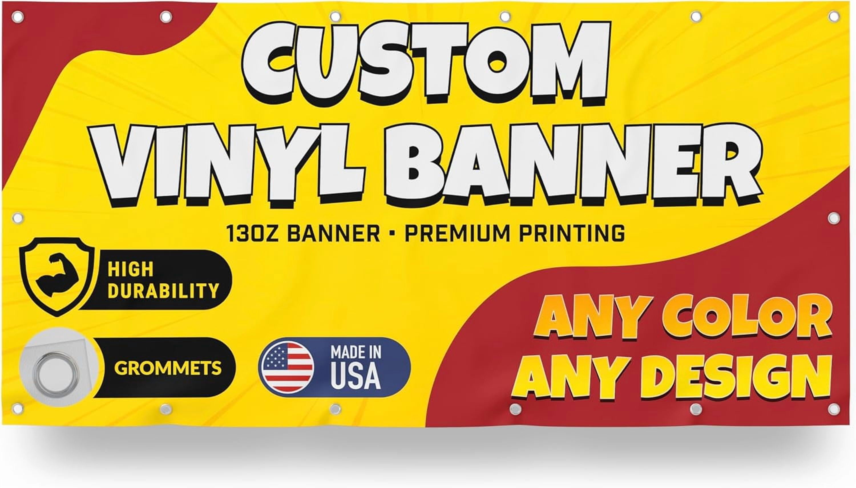 Custom Vinyl Banner with Your Text or Photo, Outdoor or Indoor Use ...