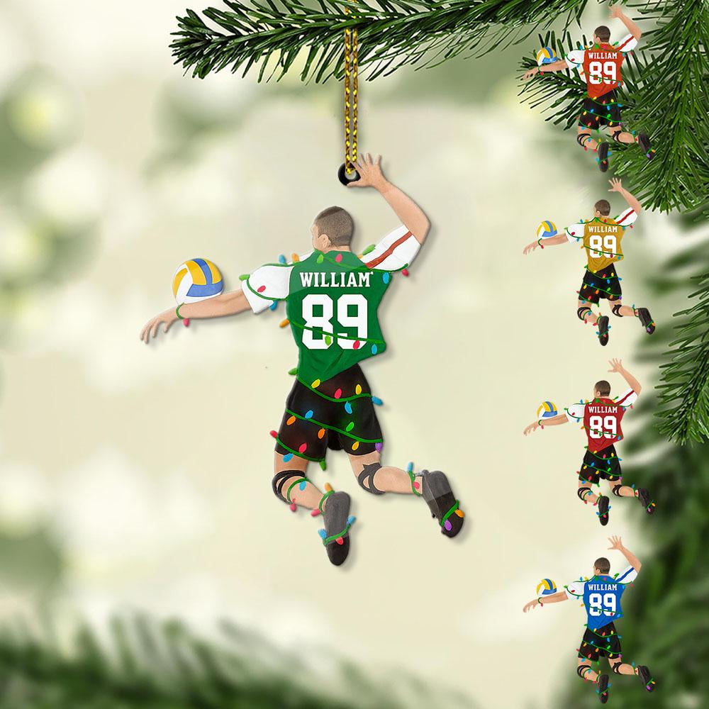 Custom Volleyball Player Acrylic Christmas Ornament Personalized Name ...
