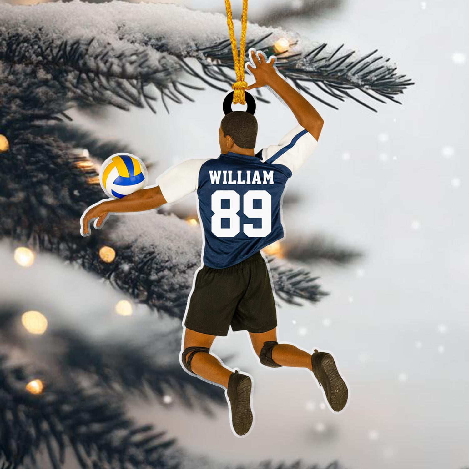 Custom Volleyball Player Ornament , Personalized Name & Number ...
