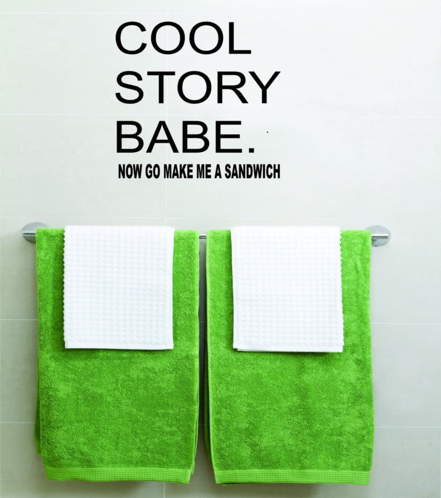 Custom Wall Decal Cool Story Babe - Living Room Sticker Vinyl Wall 16 X ...