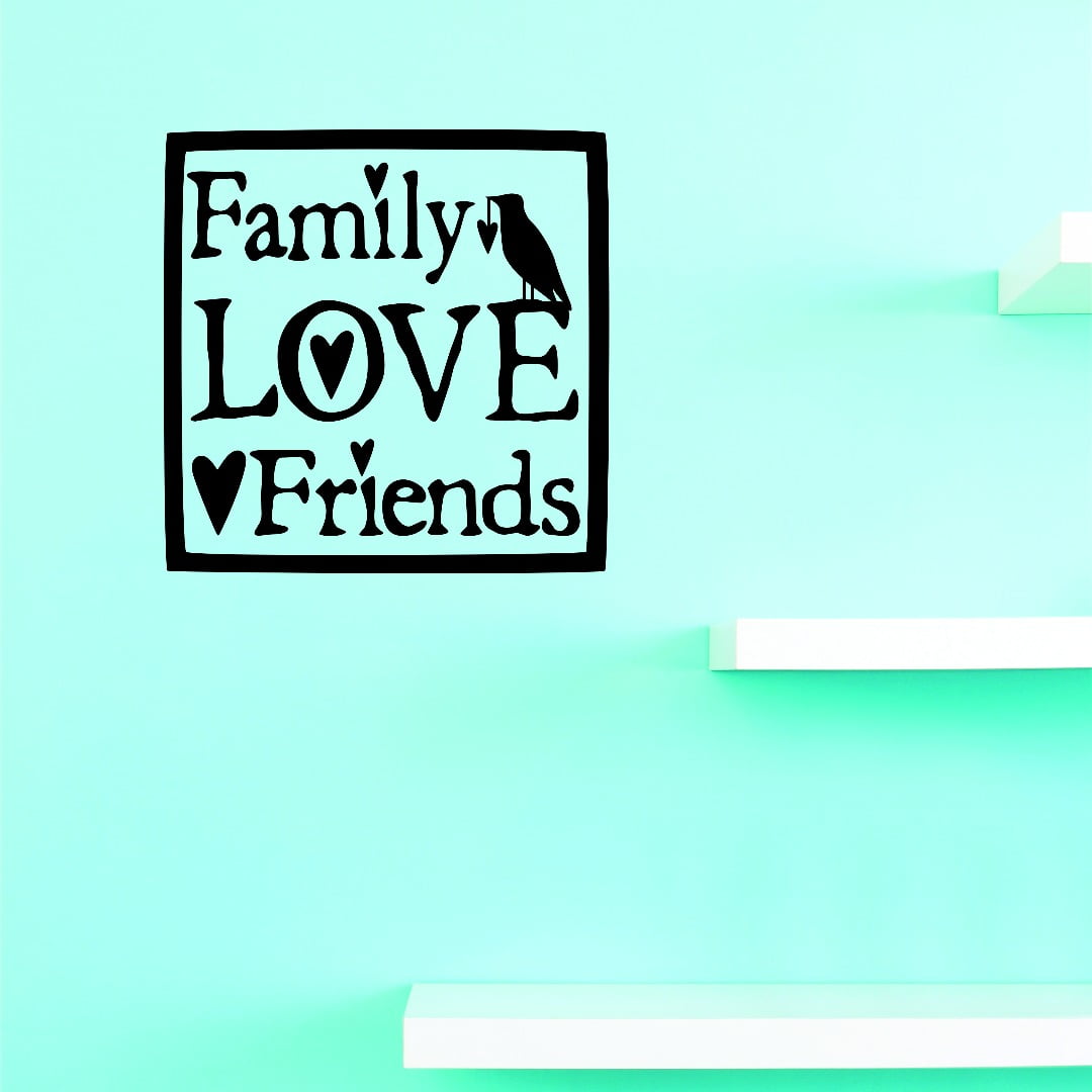 Custom Wall Decal Family Love Friends Sticker Home Decor Art Vinyl Wall ...