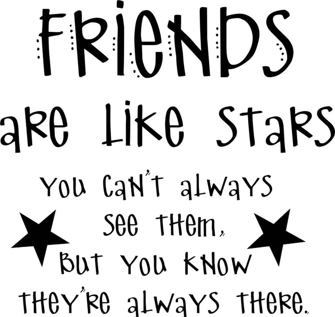 Custom Wall Decal Friends Are Like Stars Quotes 16"X16" - Living Room ...