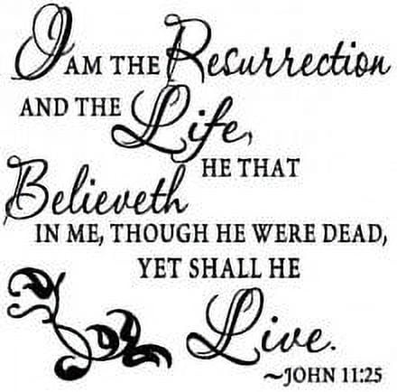 Custom Wall Decal I Am The Resurrection Picture Art Living Room Peel ...