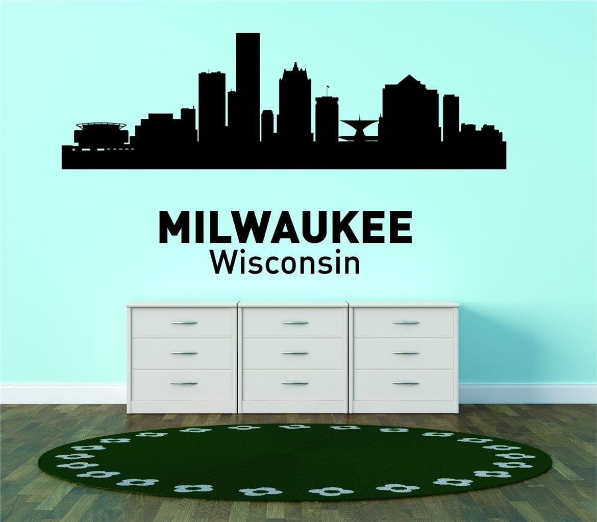 Custom Wall Decal Milwaukee Wisconsin United States Major City ...