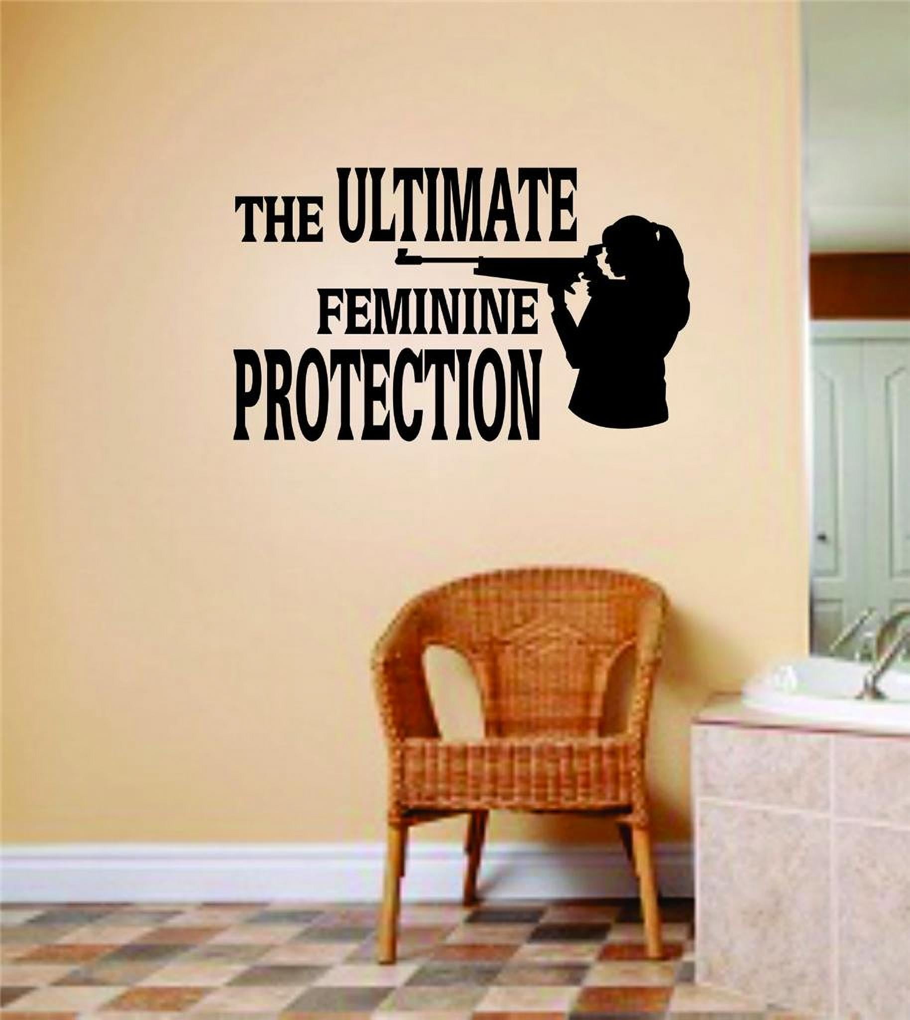 Custom Wall Decal Picture Art The Ultimate Feminine Protection-Girls ...